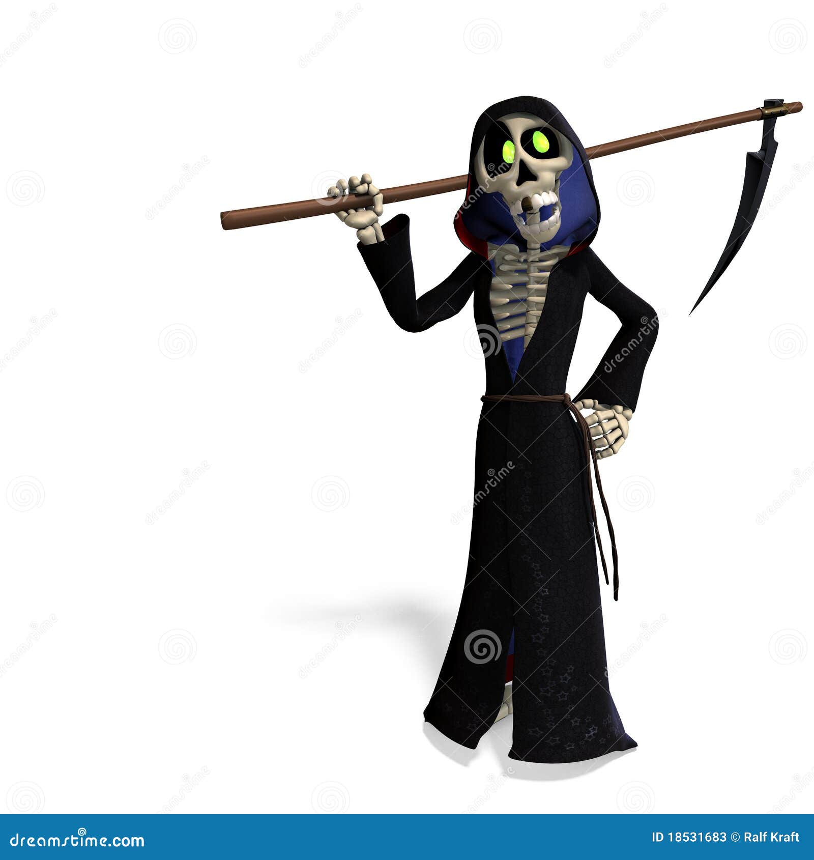 Funny cartoon reaper stock illustration. Illustration of cessation ...