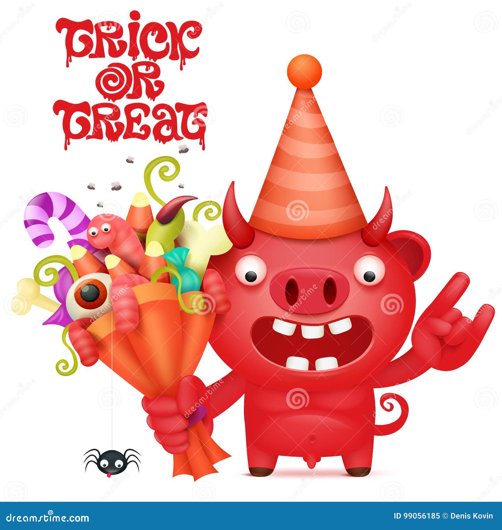 Devil Poop Emoticon Character Cartoon Vector Illustration ...
