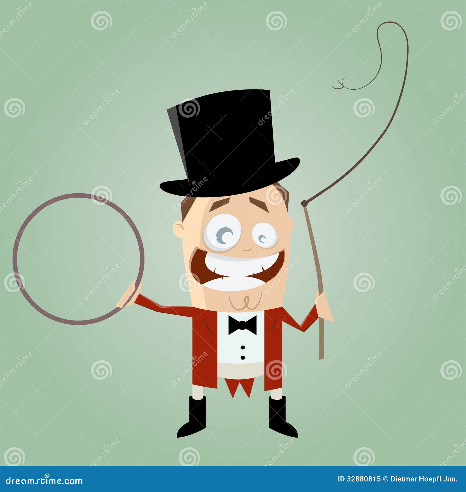 Funny cartoon ringmaster stock vector. Illustration of amusing - 32880815