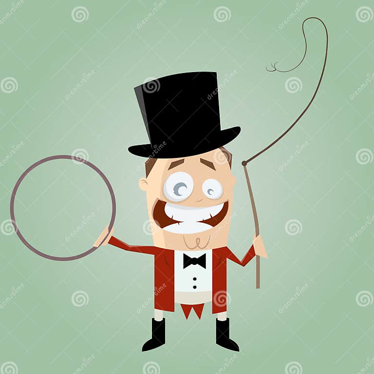 Funny cartoon ringmaster stock vector. Illustration of amusing - 32880815