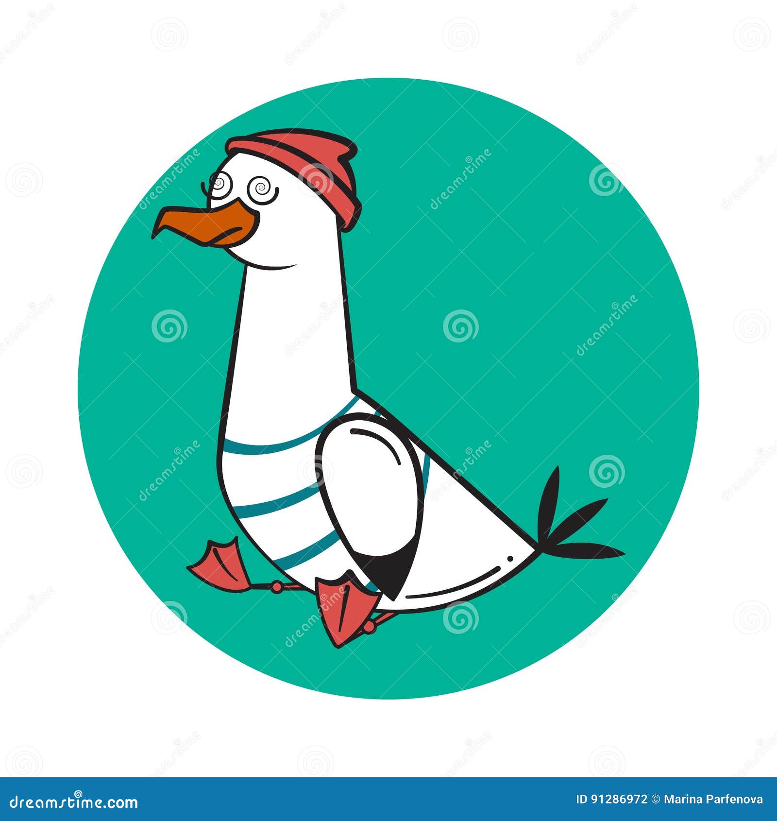 Stunned Bird Cartoon Vector | CartoonDealer.com #33168567