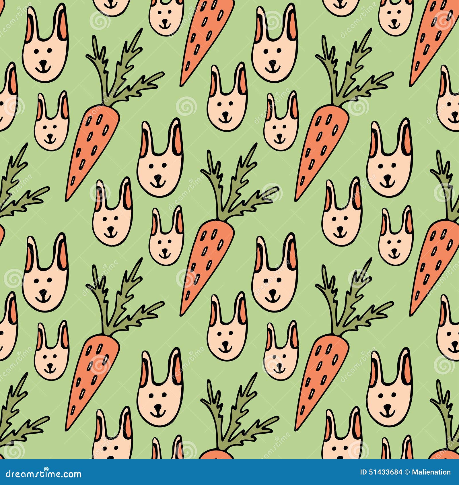 Background With Rabbits Vector Illustration | CartoonDealer.com #53569052
