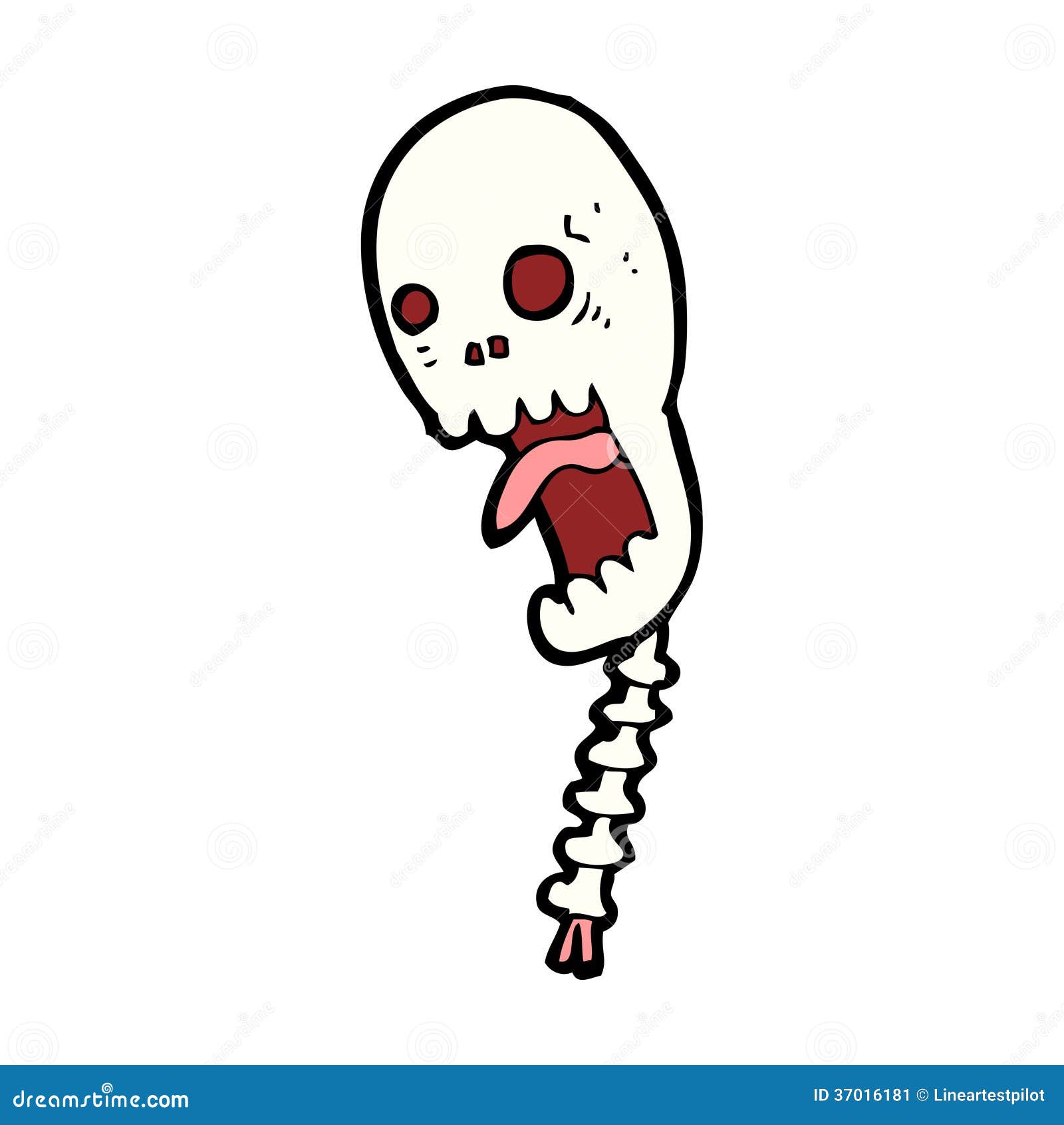 Funny cartoon skull stock vector. Illustration of hand - 37016181