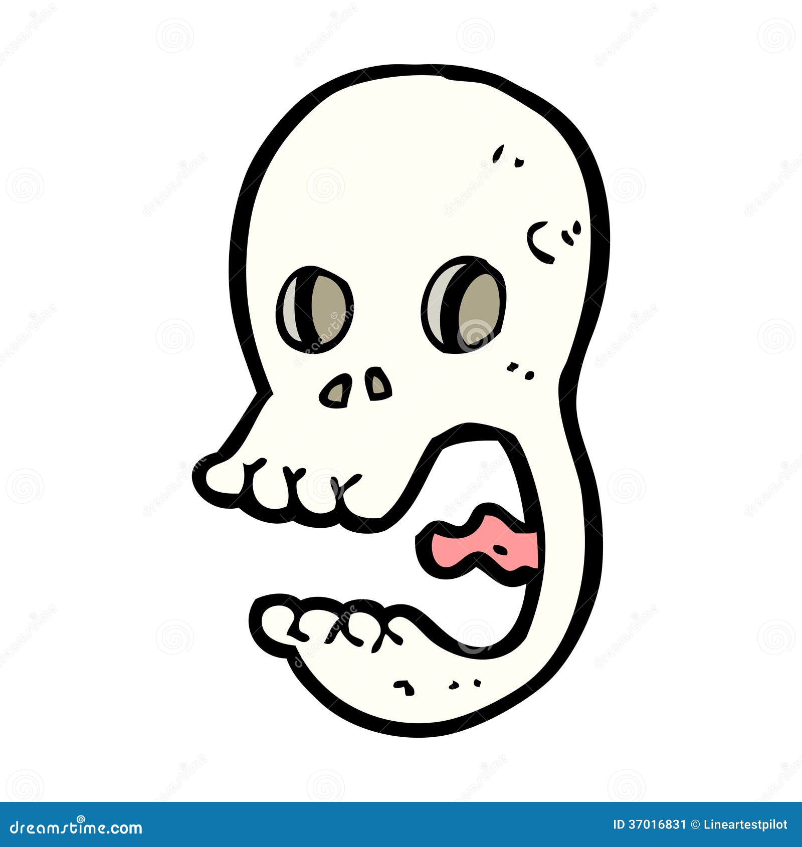 Funny cartoon skull stock vector. Illustration of crazy - 37016831