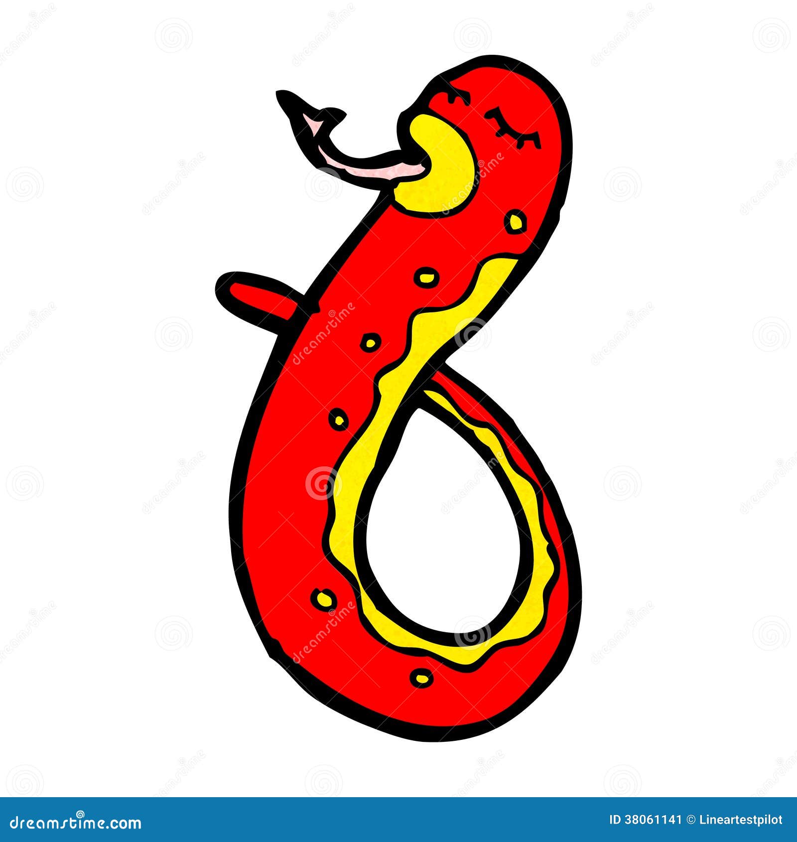 Funny cartoon snake stock vector. Illustration of retro - 38061141