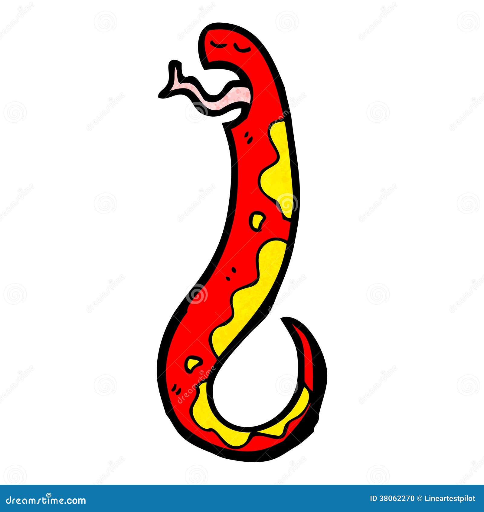 Funny cartoon snake stock vector. Illustration of quirky - 38062270