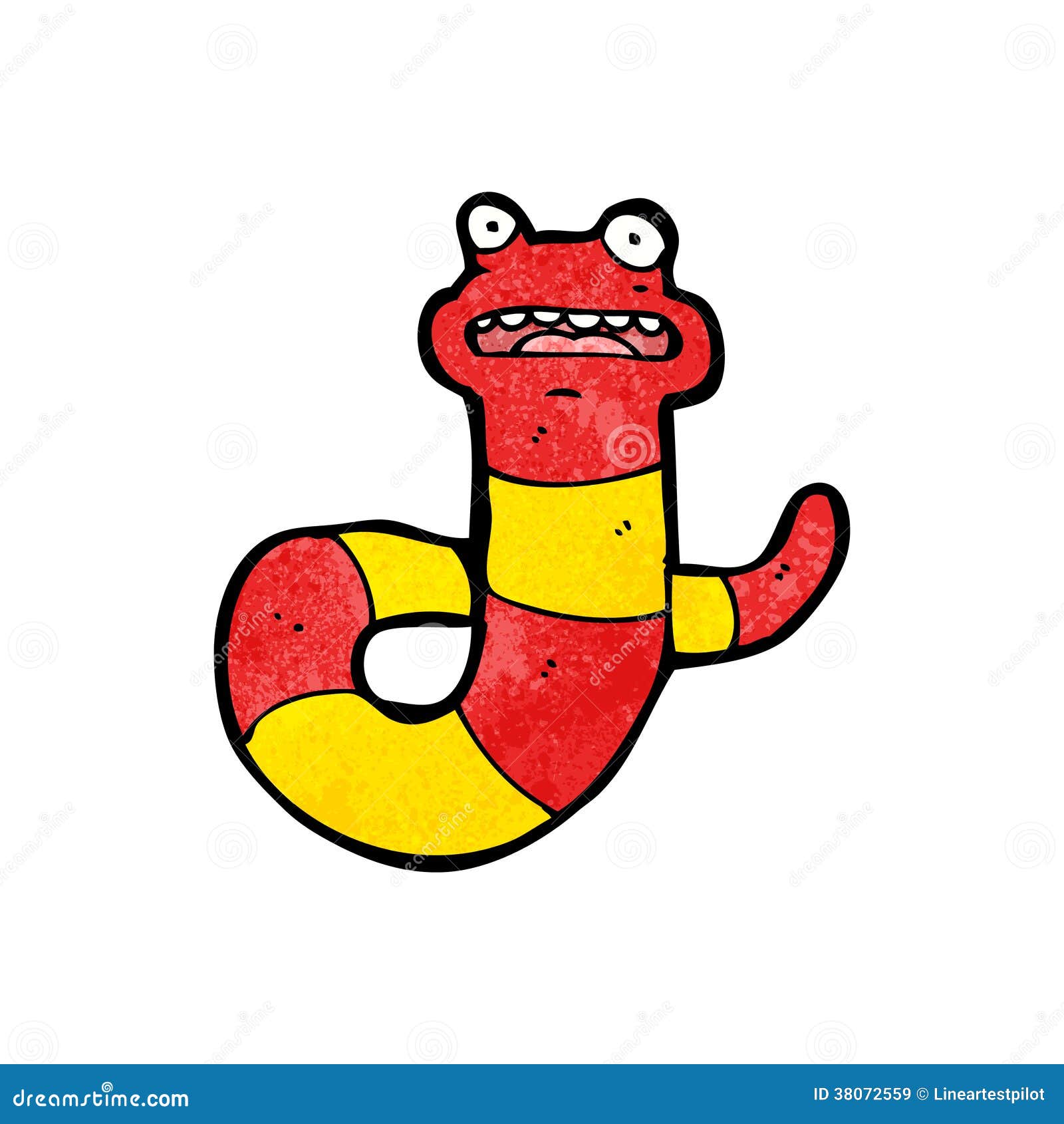 Funny cartoon snake stock vector. Illustration of doodle - 38072559