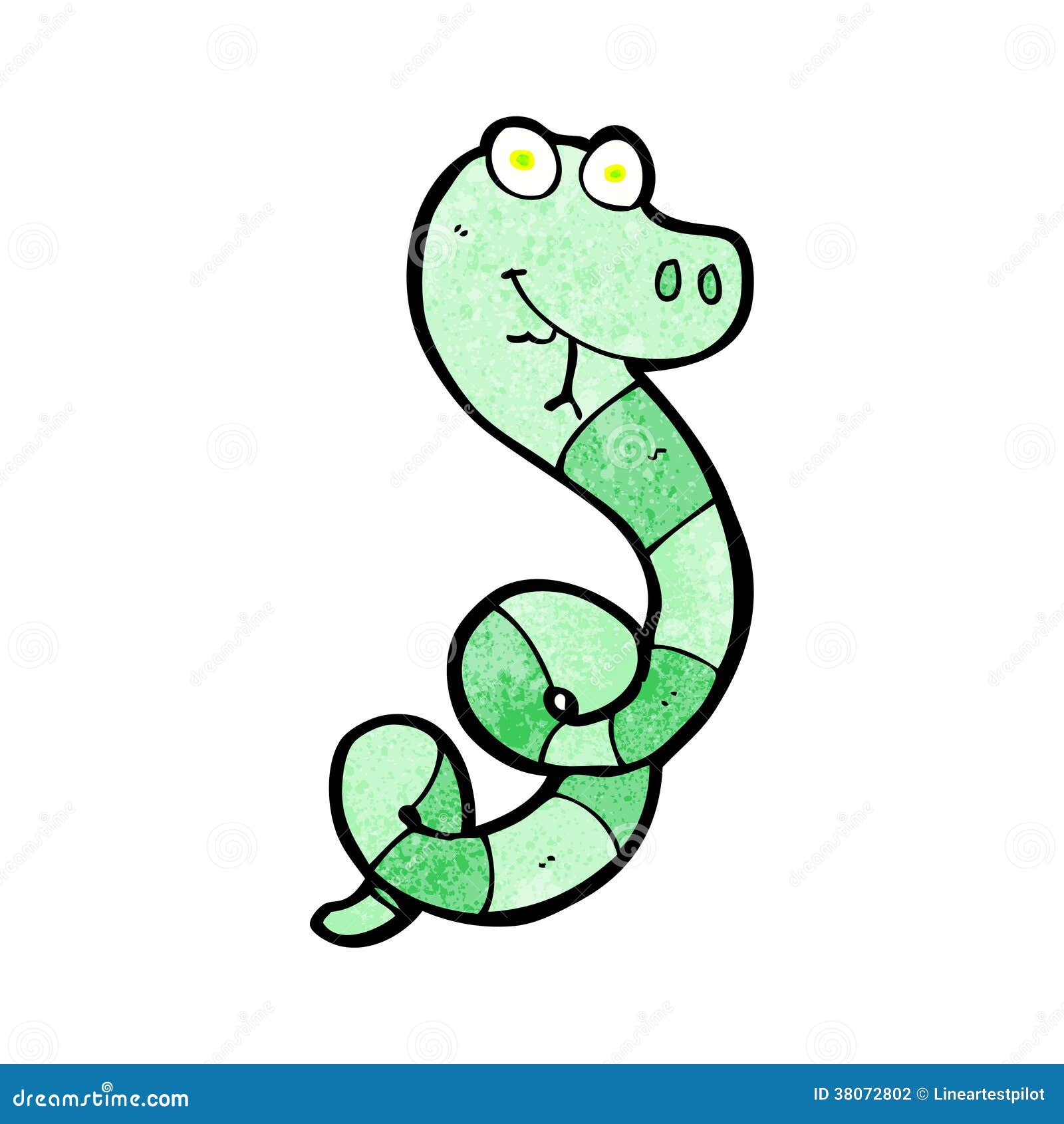Funny cartoon snake stock vector. Illustration of clip - 38072802
