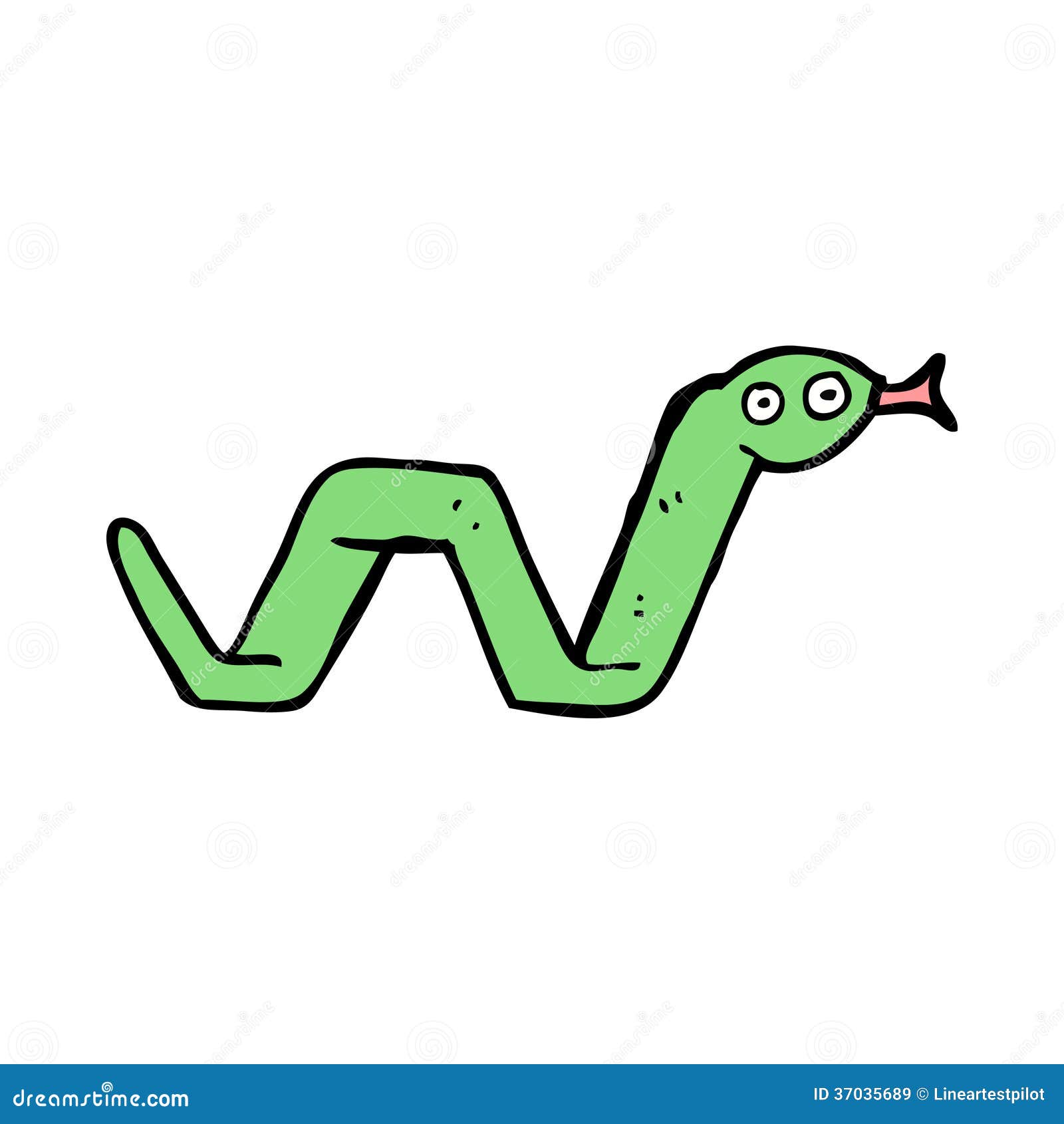 Funny cartoon snake stock vector. Illustration of happy - 37035689