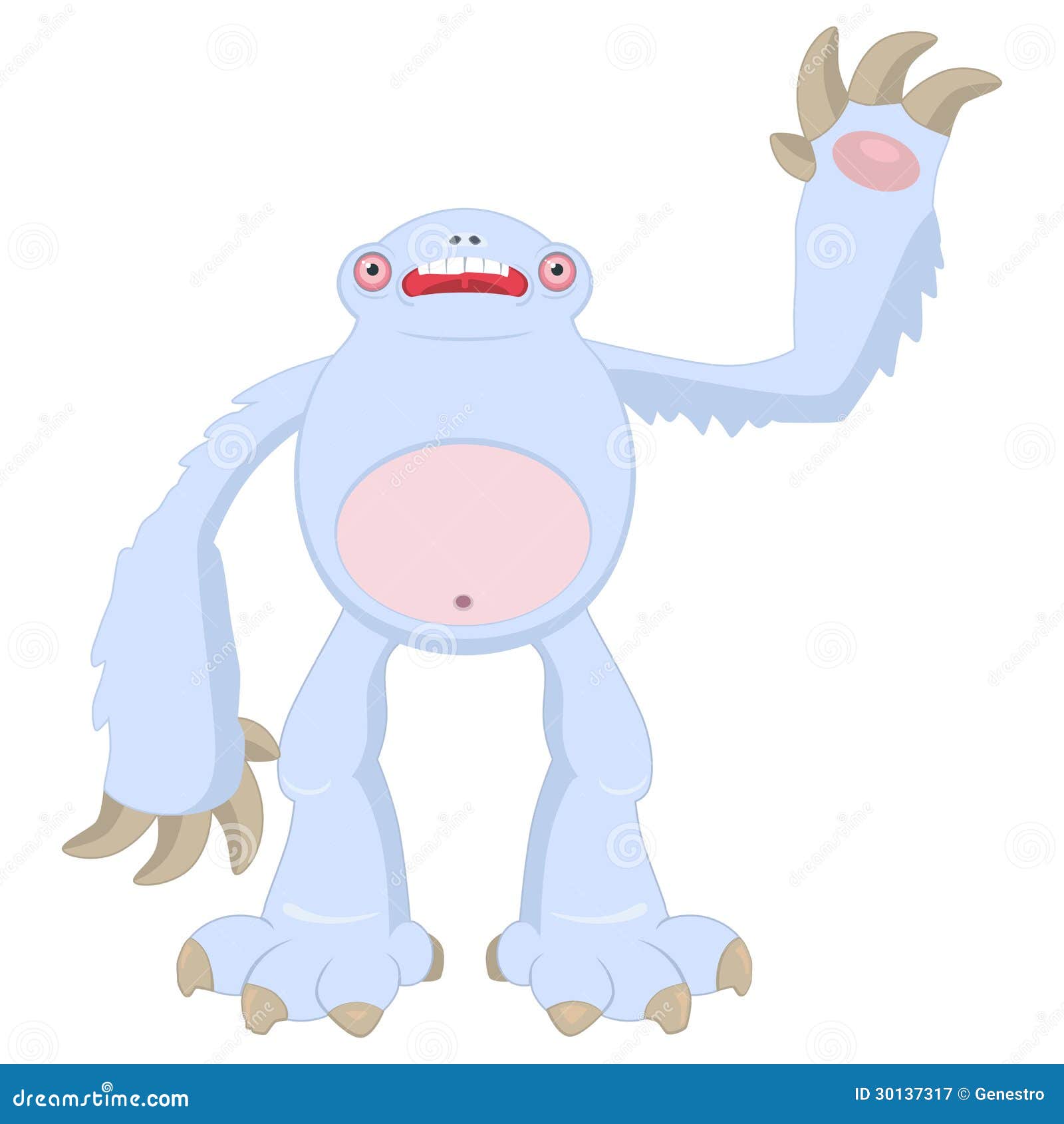 Snow Monster stock vector. Illustration of monster, humor - 30137317