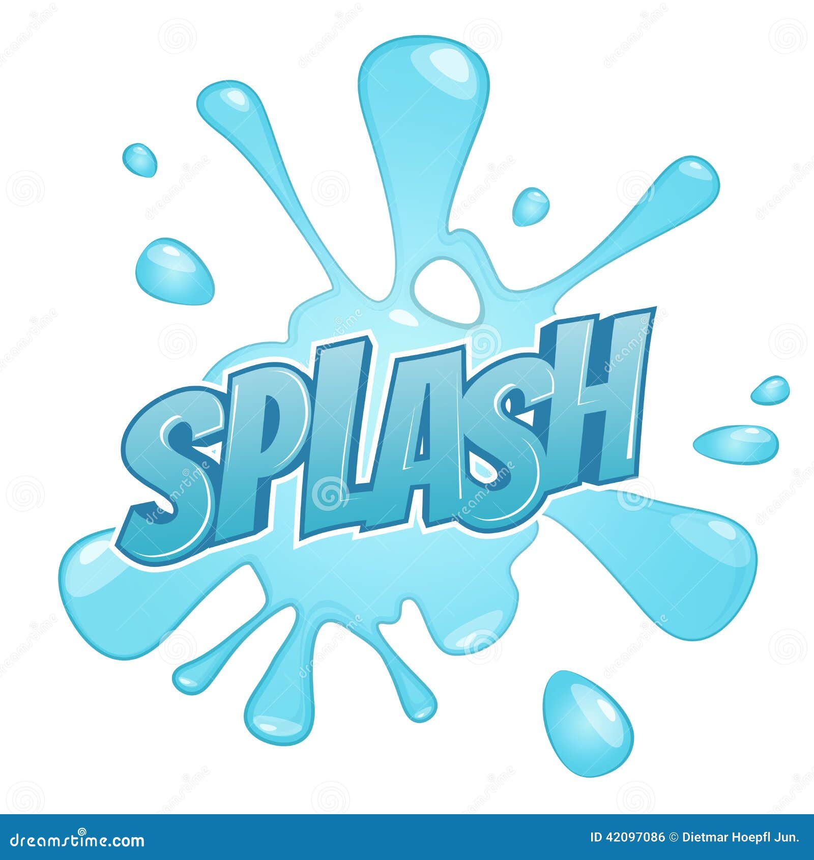 Funny cartoon splash stock vector. Illustration of splash - 42097086