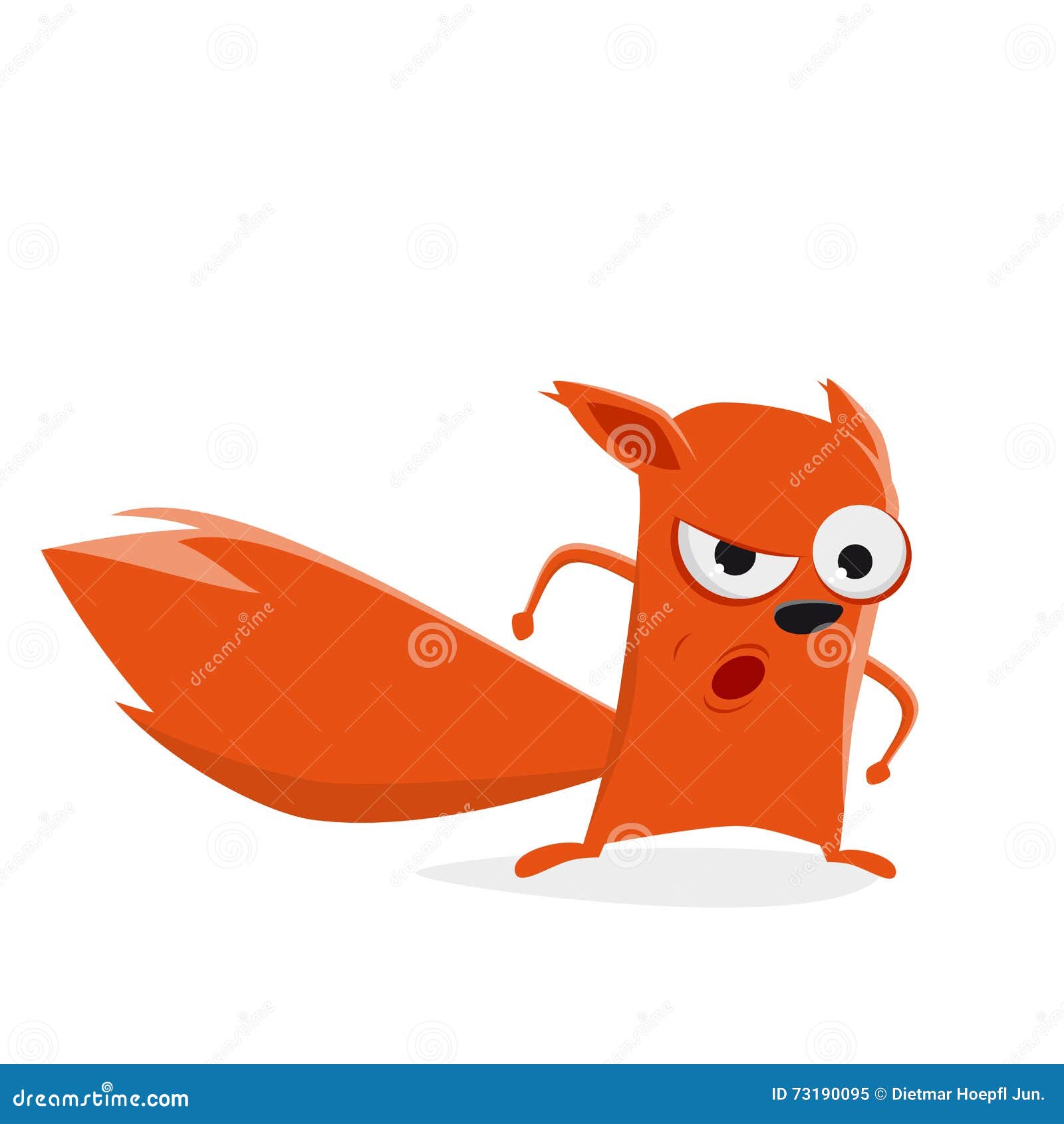 Funny Cartoon Squirrel is Angry Stock Vector - Illustration of grumpy ...