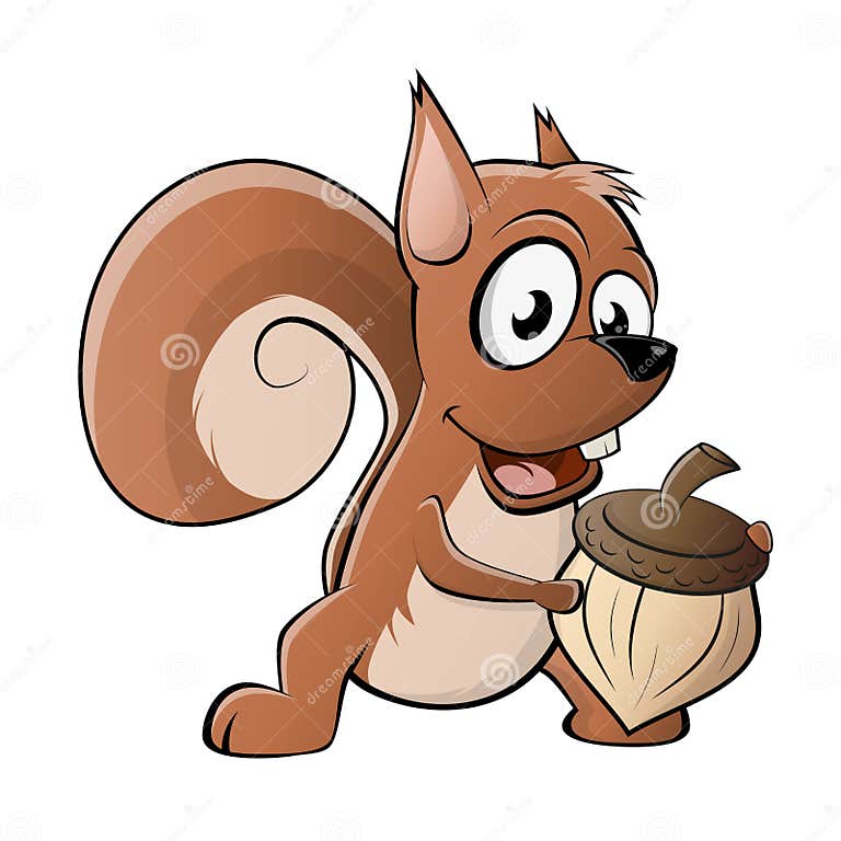 Funny cartoon squirrel stock vector. Illustration of squirrel - 38977565