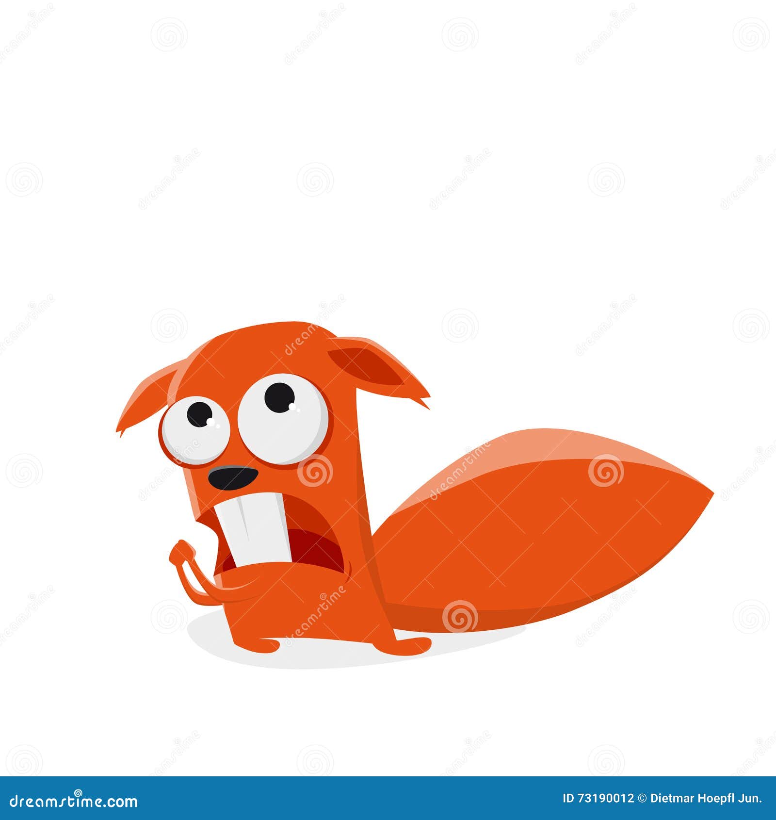 Funny Cartoon Squirrel Is Praying Vector Illustration | CartoonDealer ...
