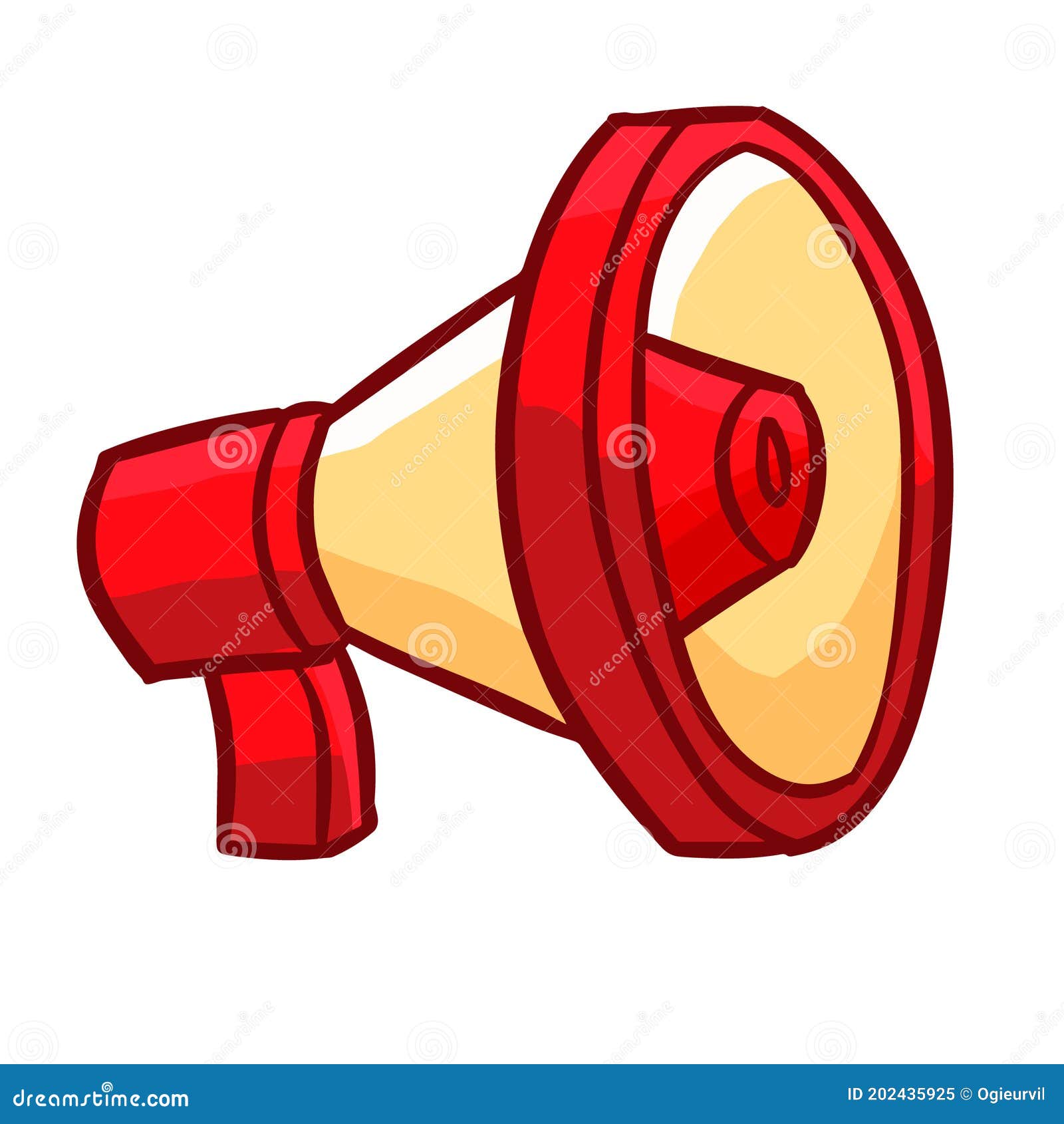 Funny Cartoon Style Megaphone Stock Vector - Illustration of fantasy ...