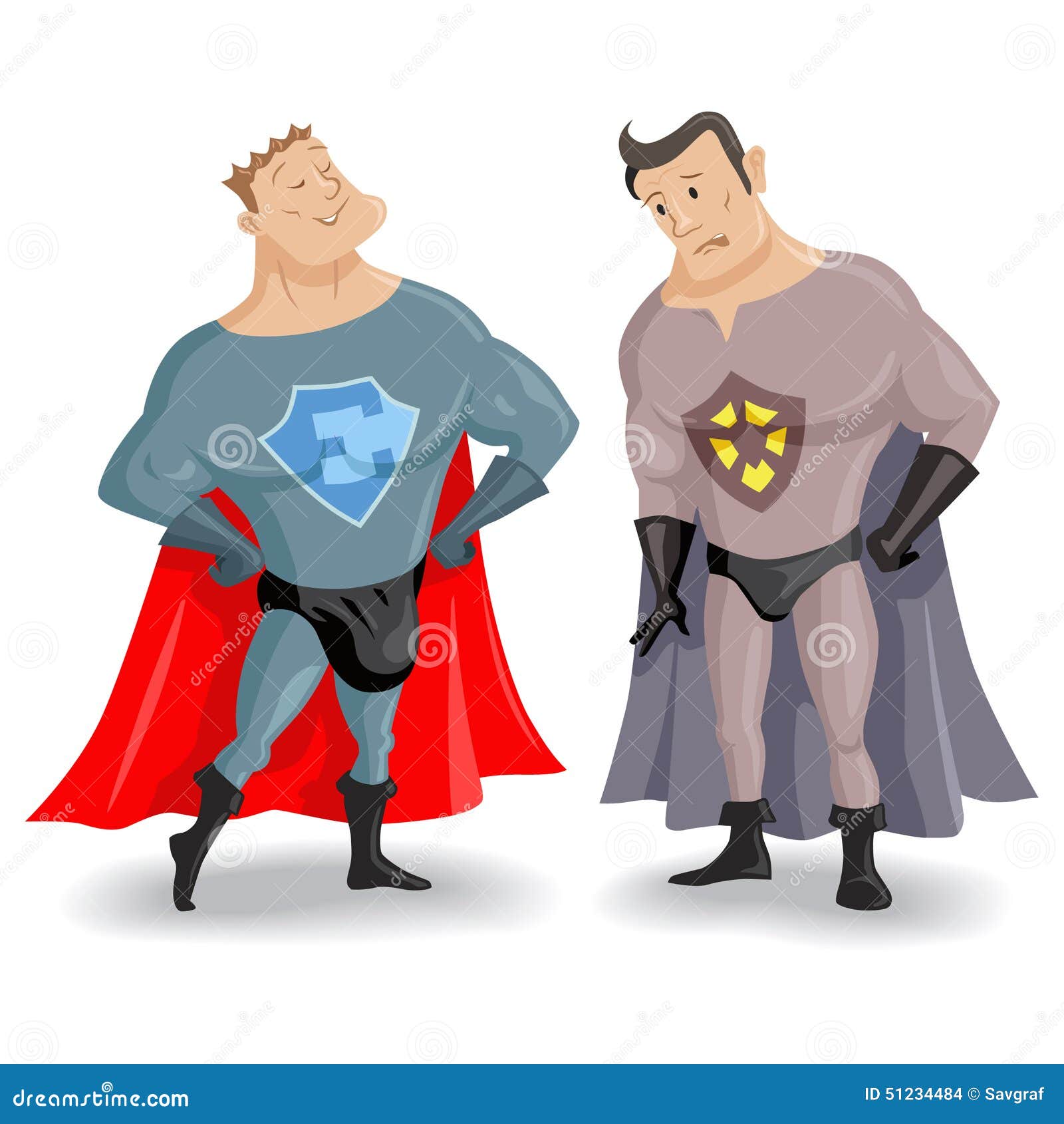 Funny Cartoon Super Heroes stock vector. Illustration of funny - 51234484