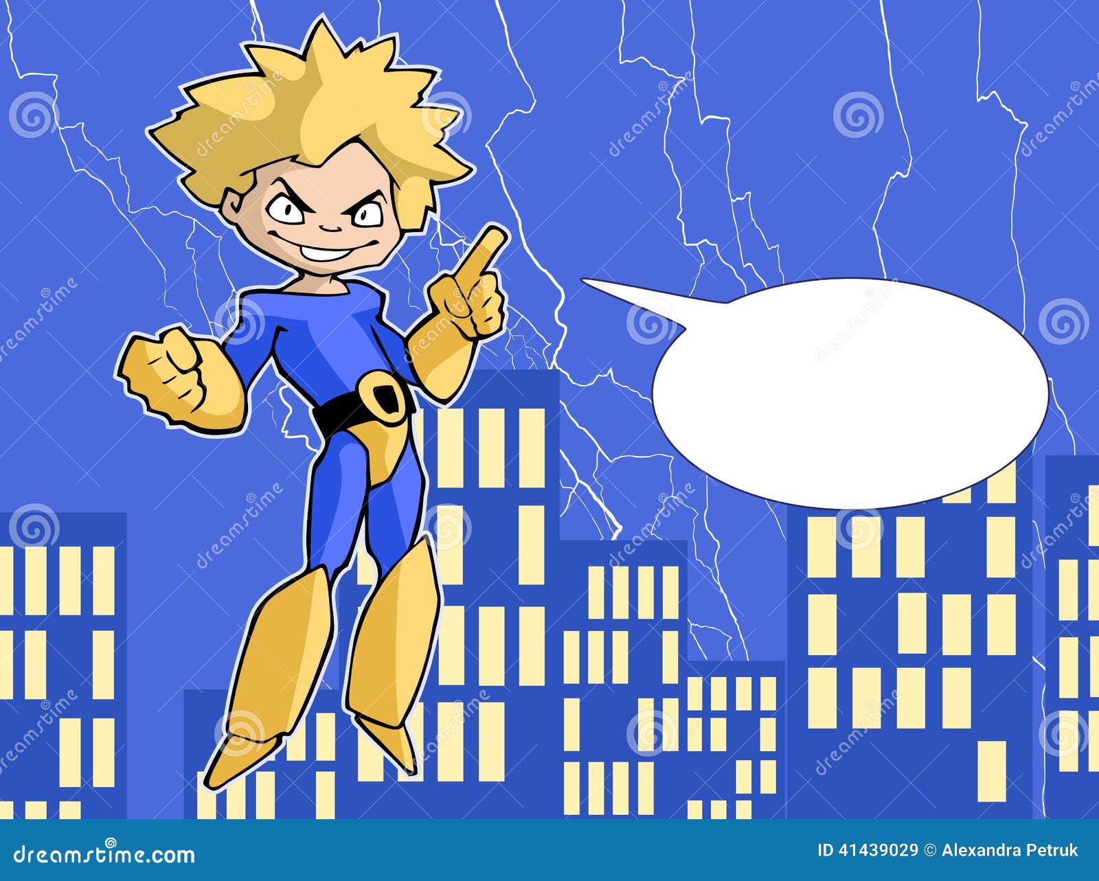 Funny cartoon superhero stock vector. Illustration of teen - 41439029