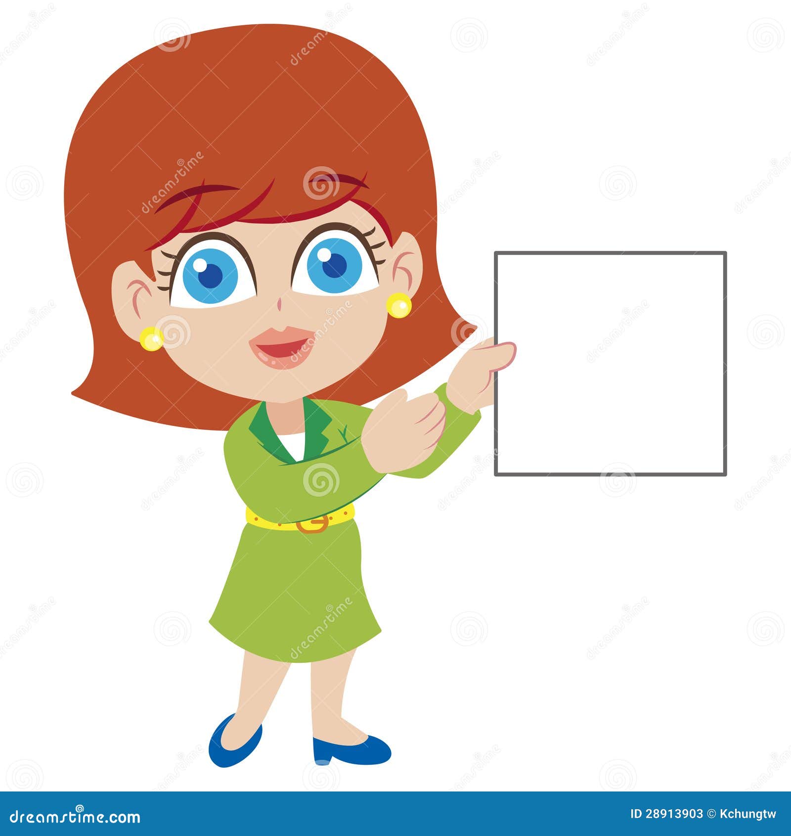 Funny cartoon teacher stock vector. Illustration of cute - 28913903