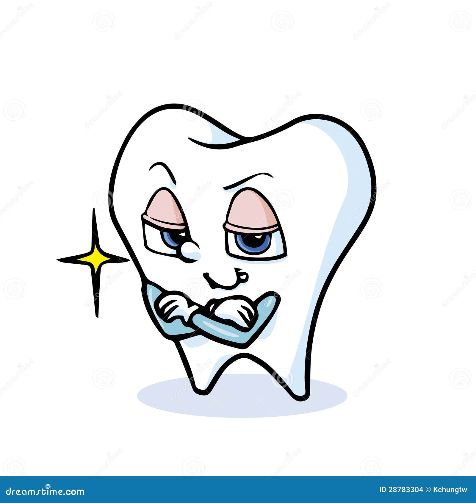 Funny cartoon tooth stock vector. Illustration of mouth - 28783304