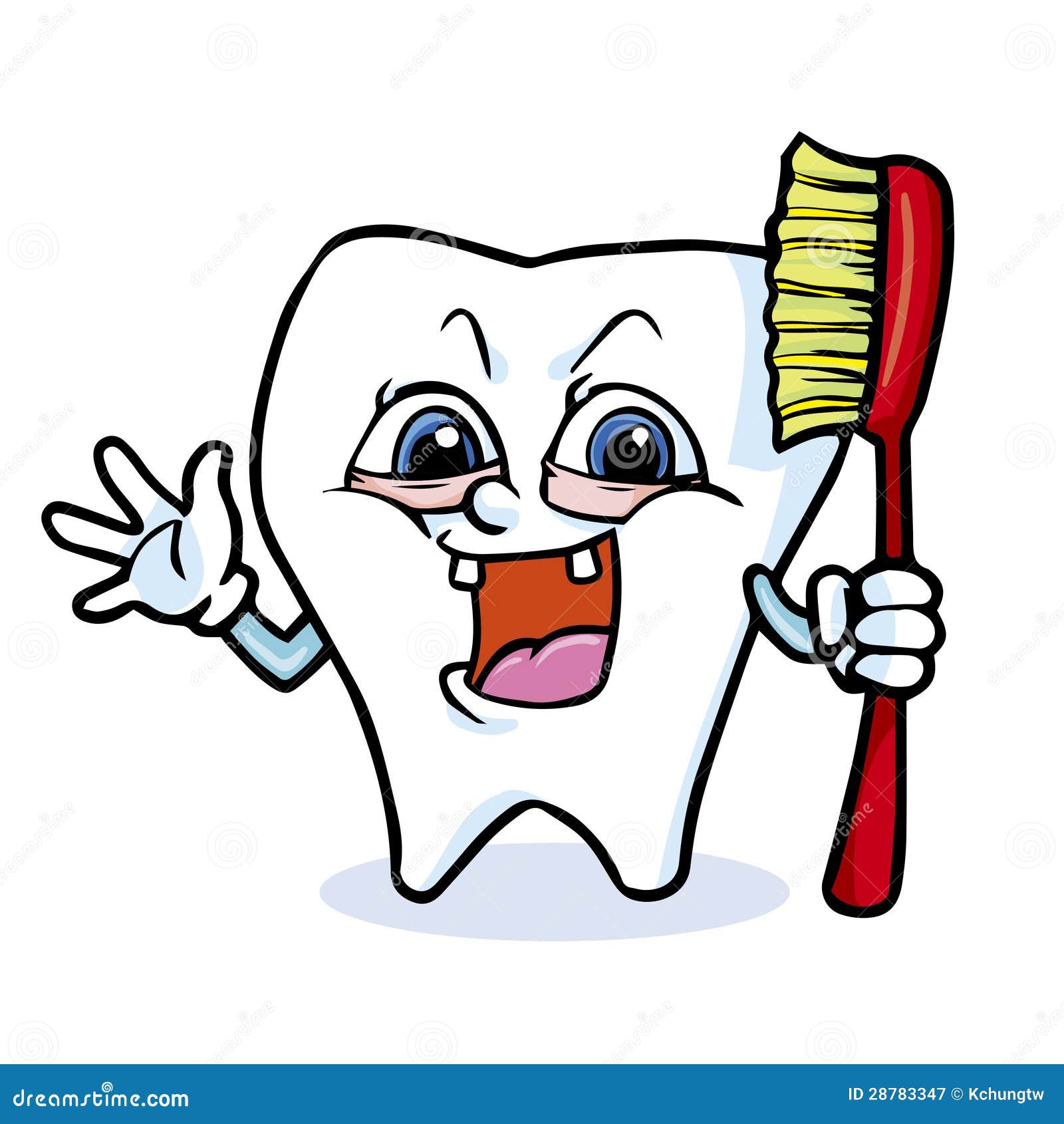 Funny Cartoon Tooth Royalty Free Stock Photography - Image: 28783347