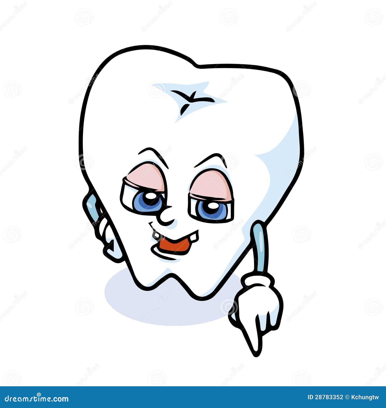 Funny cartoon tooth stock vector. Illustration of dentist - 28783352