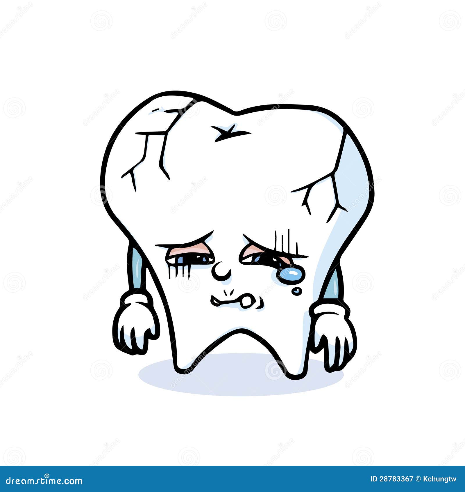 Funny cartoon tooth stock vector. Illustration of orthodontic - 28783367