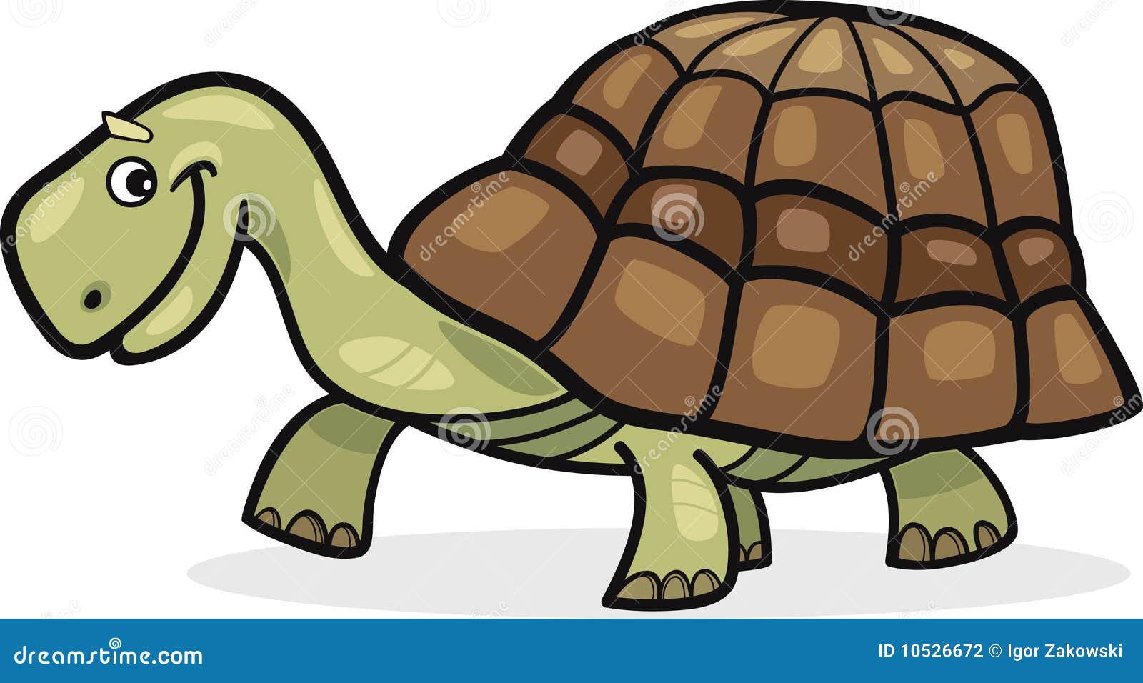 Funny cartoon turtle stock vector. Illustration of happy - 10526672