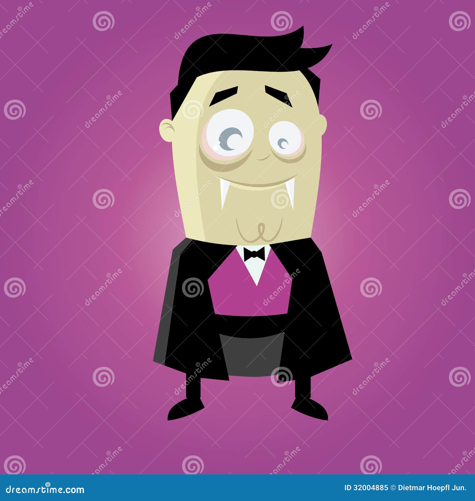 Cartoon Vampire. Vector Illustration With Simple Gradients ...