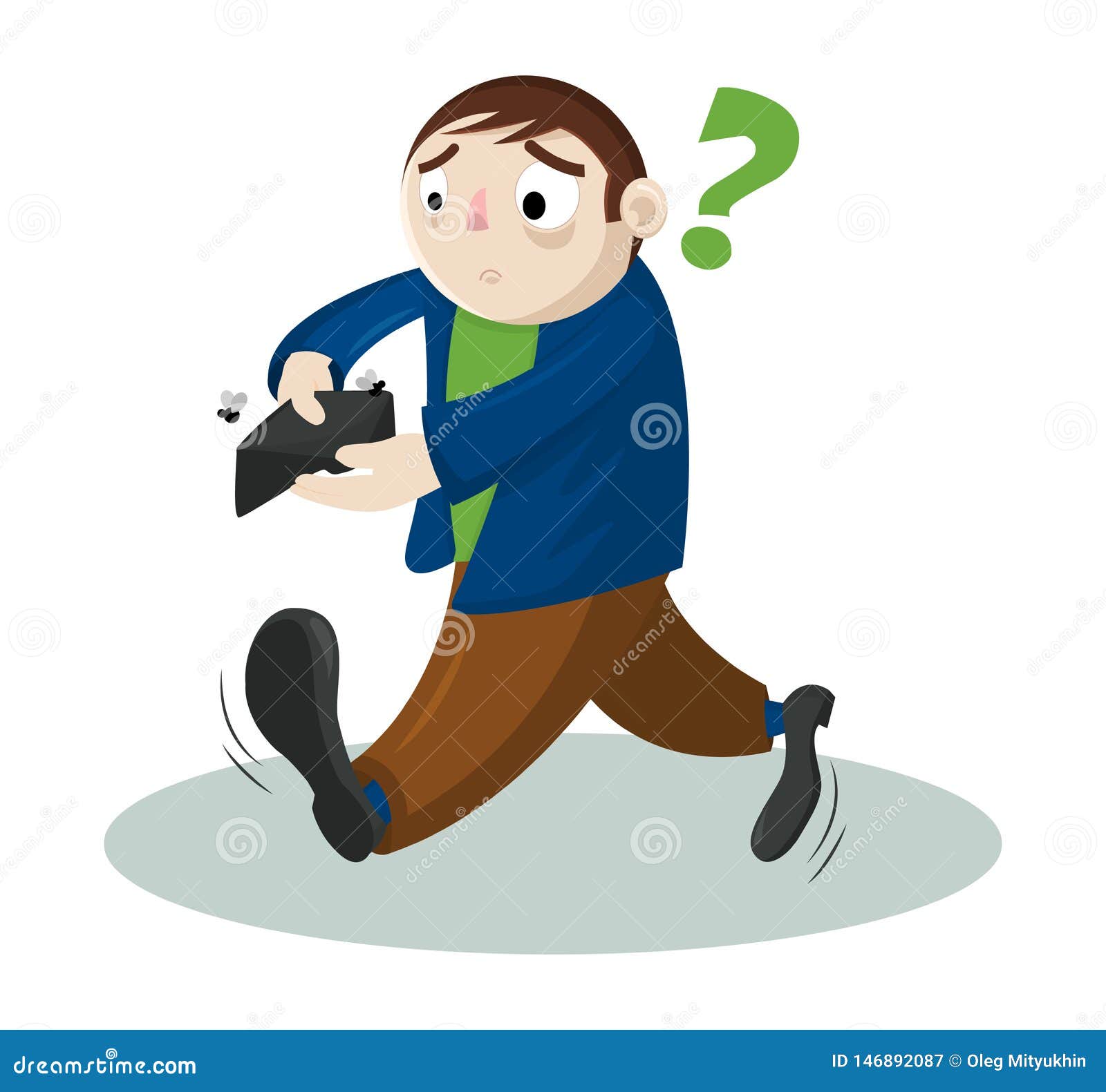 Funny Cartoon Vector Man with No Money. Businessman Holding Empty ... Funny Cartoon Vector Man with No Money. Businessman Holding Empty ...