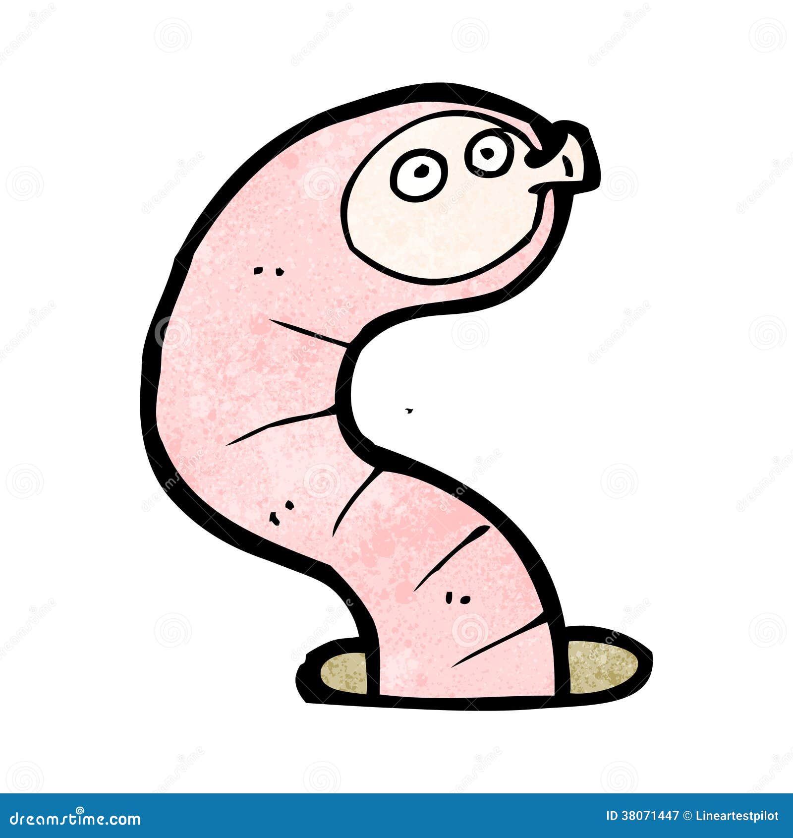 Funny cartoon worm stock illustration. Illustration of cute - 38071447
