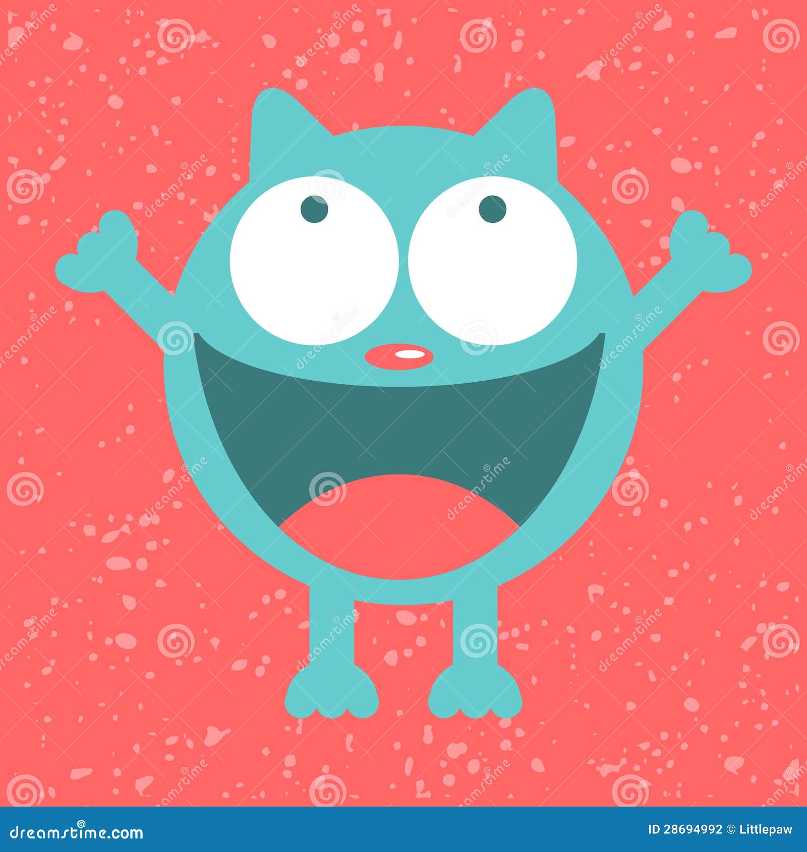 Funny cat being happy stock vector. Illustration of happy - 28694992