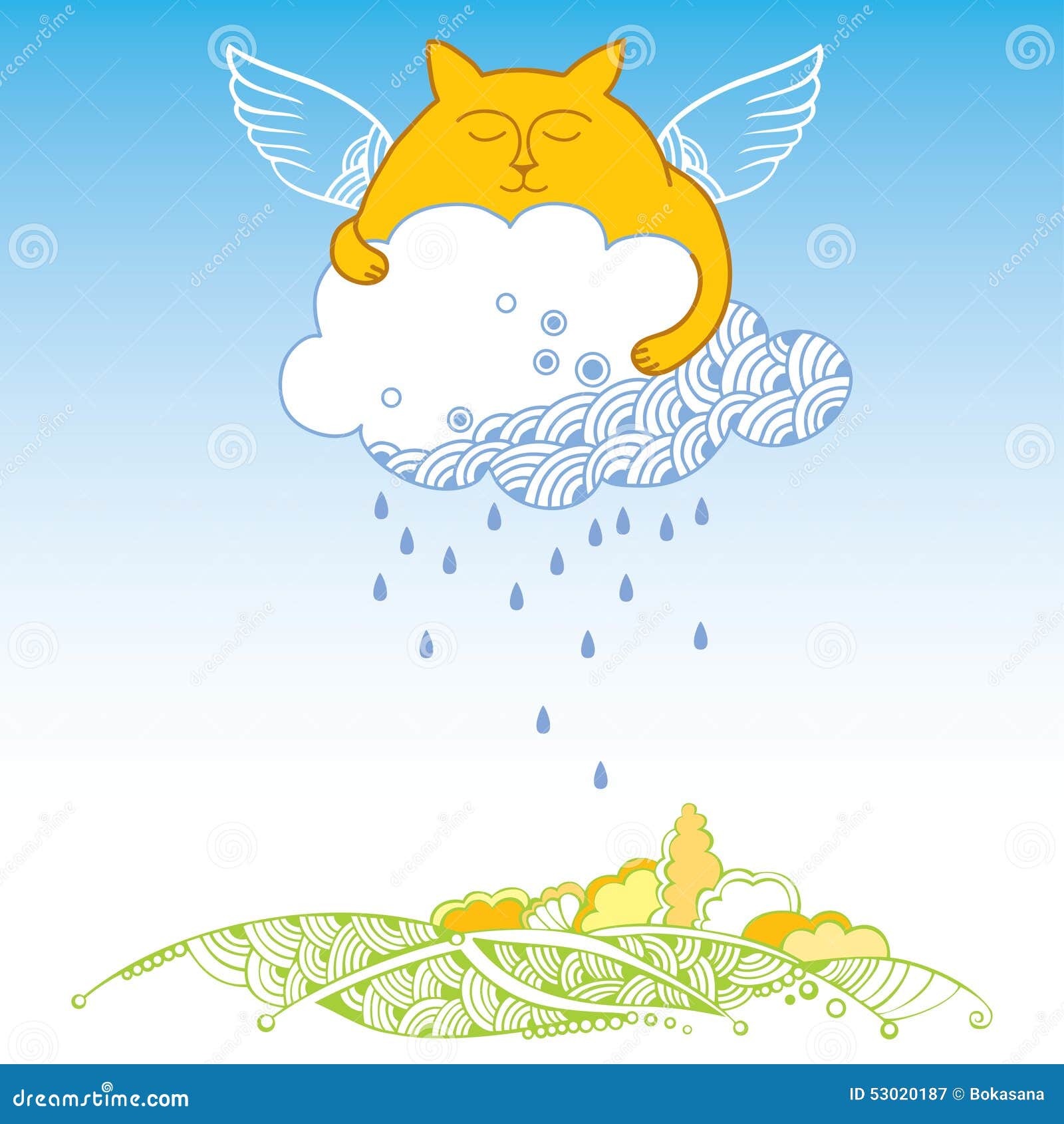 Cartoon Fight Cloud Cats