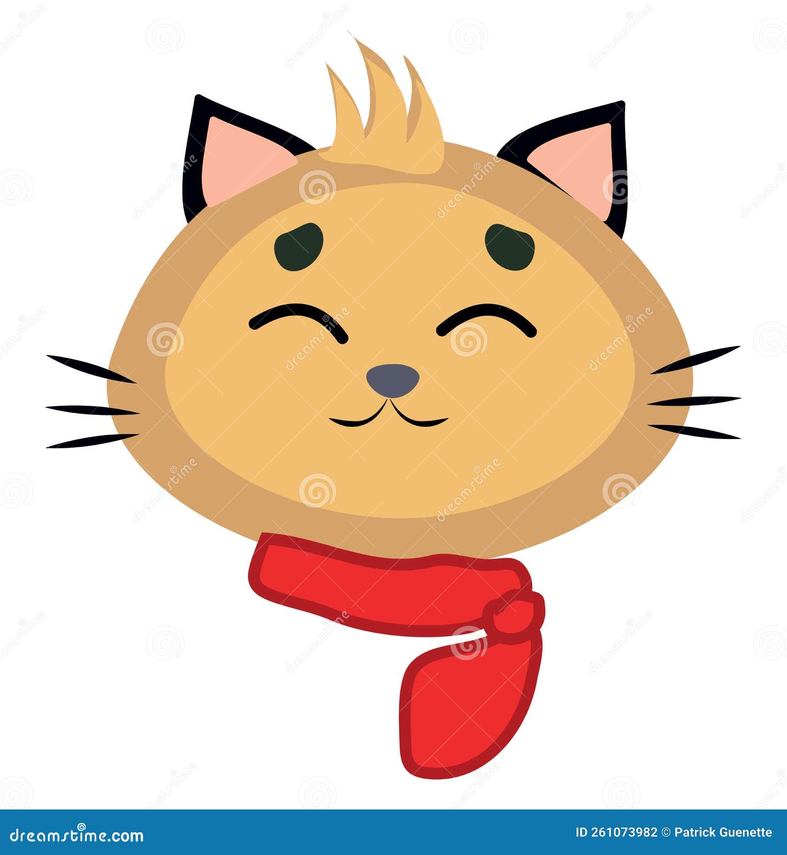 Funny cat, icon stock vector. Illustration of collection - 261073982