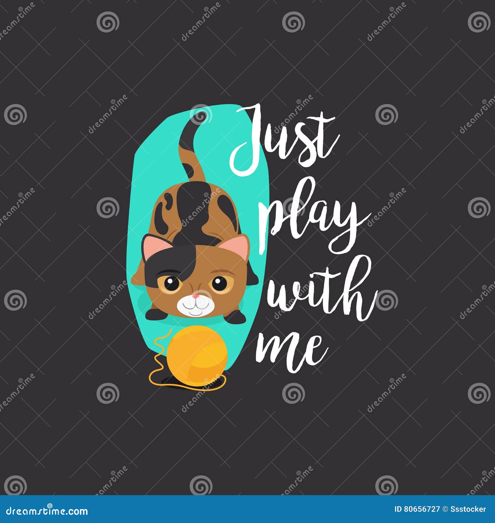 Funny Cat with Quote Illustration Stock Vector - Illustration of ...