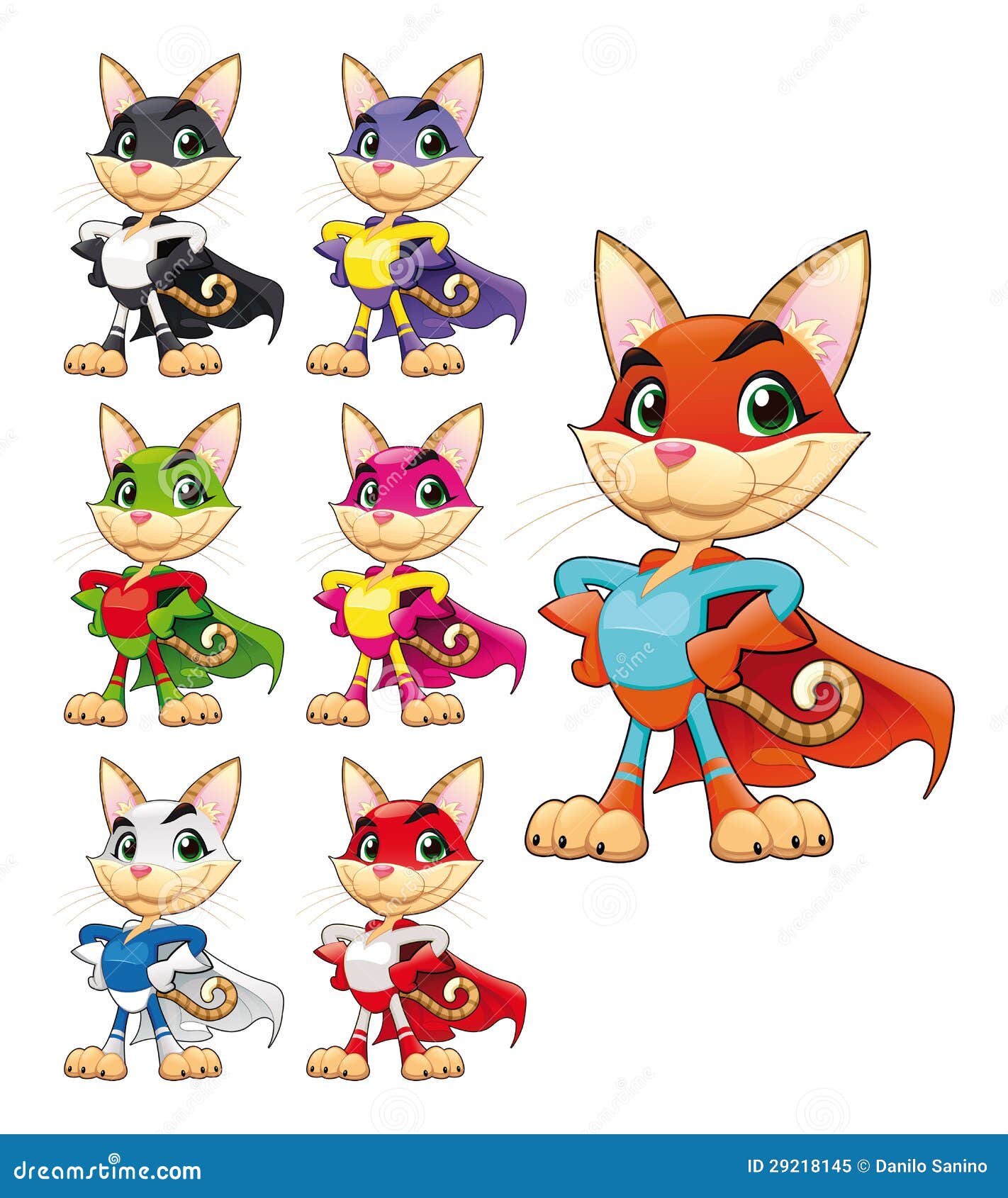 Funny cat super hero. stock vector. Illustration of halloween - 29218145