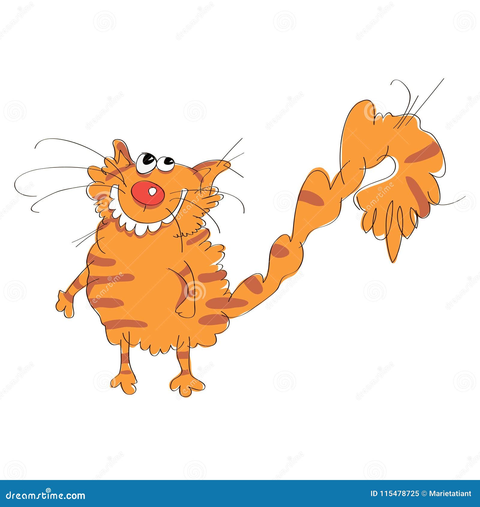 Funny cat vector. stock vector. Illustration of kitten - 115478725