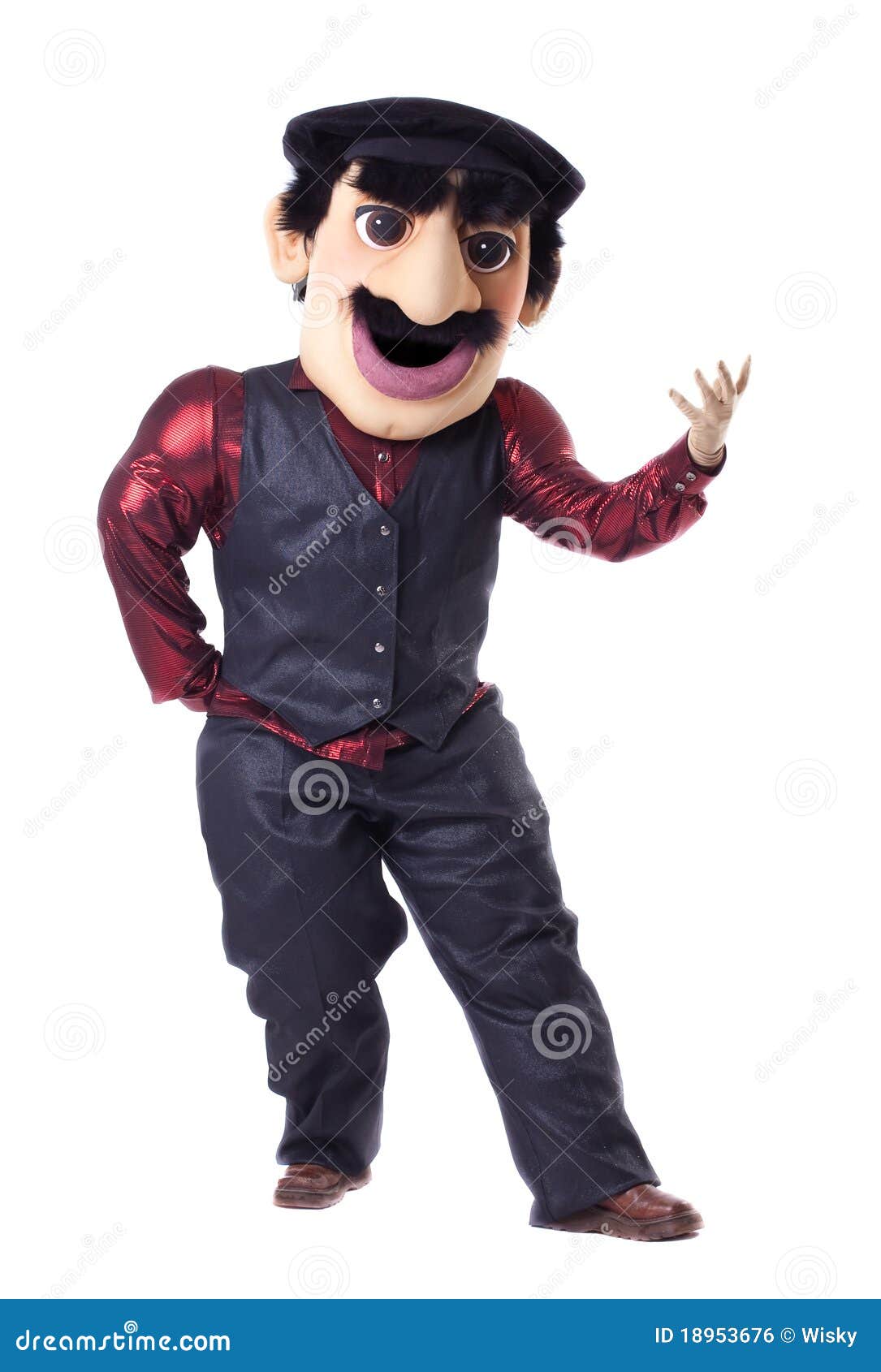 Funny Caucasian Man Posing in Mascot Costume Stock Photo - Image of ...