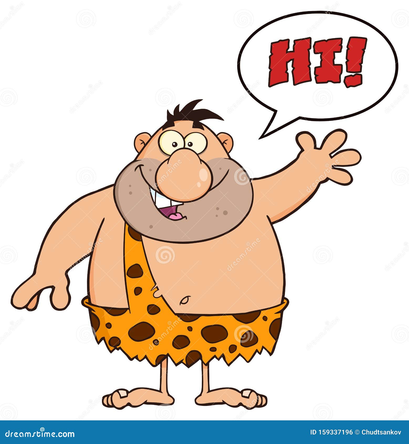 Funny Caveman Cartoon Character Waving with Speech Bubble. Stock Vector ... Funny Caveman Cartoon Character Waving with Speech Bubble. Stock Vector ...