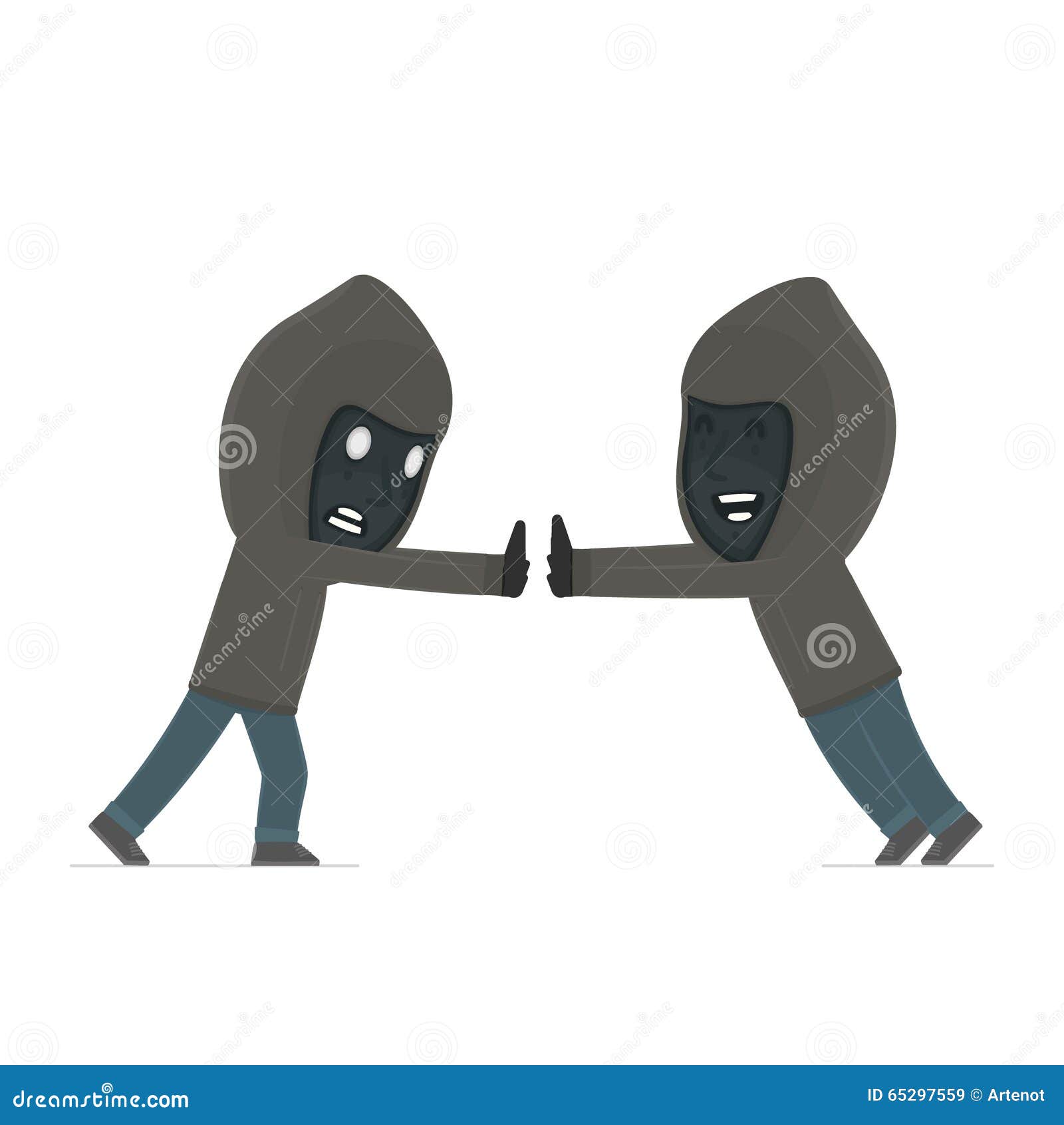 Funny Character Anonymous Hackers Holds and Interacts with Blank Stock ...