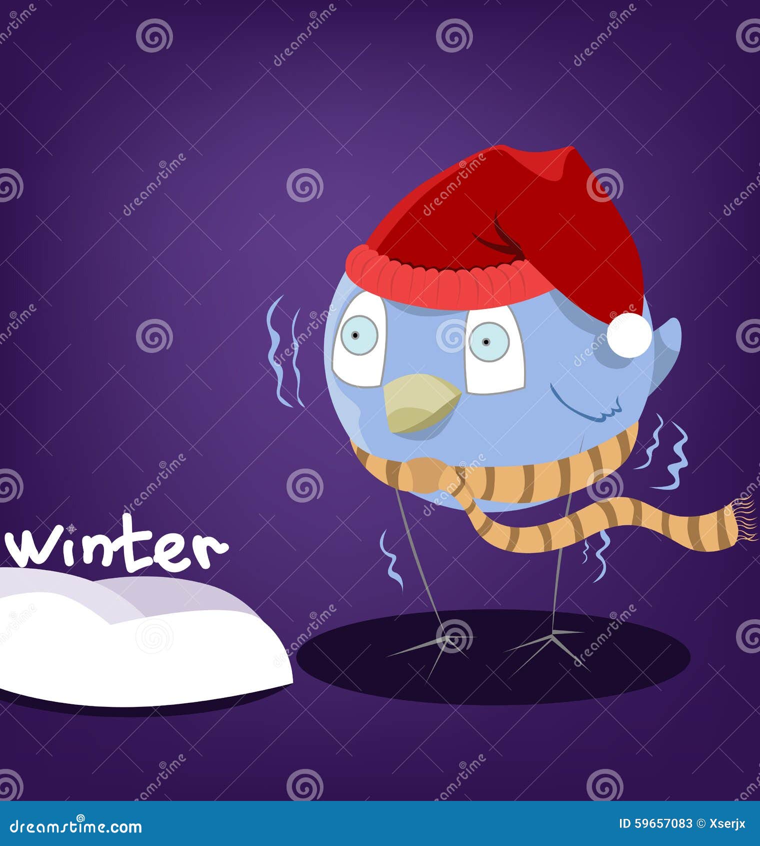 Funny character bird stock illustration. Illustration of year - 59657083