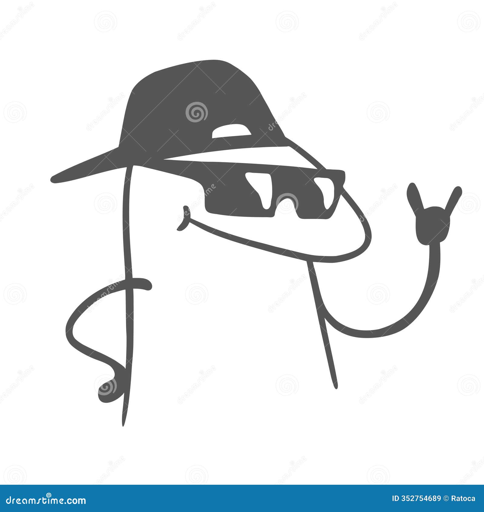 Funny character design stock vector. Illustration of meme - 352754689