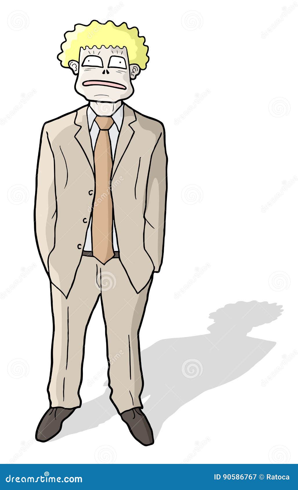 Funny Character Dress with Jacket Stock Vector - Illustration of hand ...