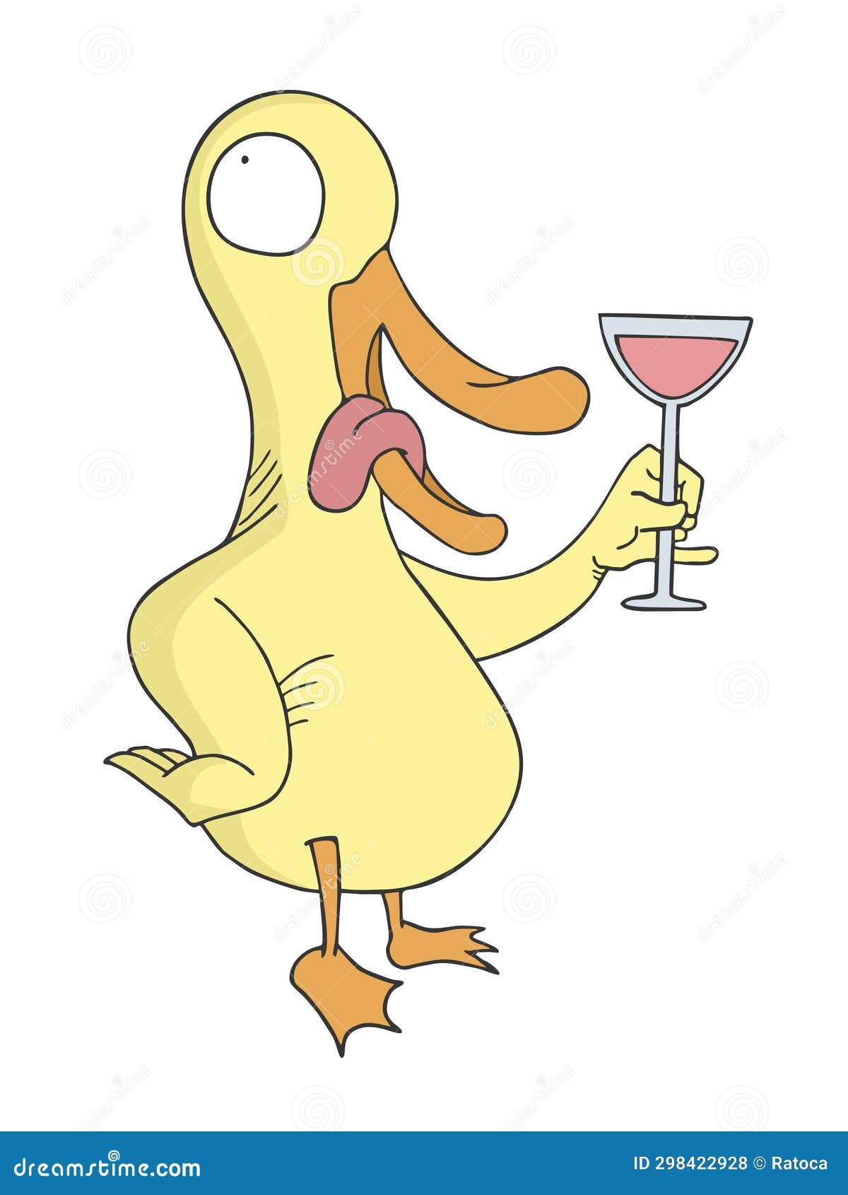 Funny Character with Fancy Drink Stock Vector - Illustration of ...