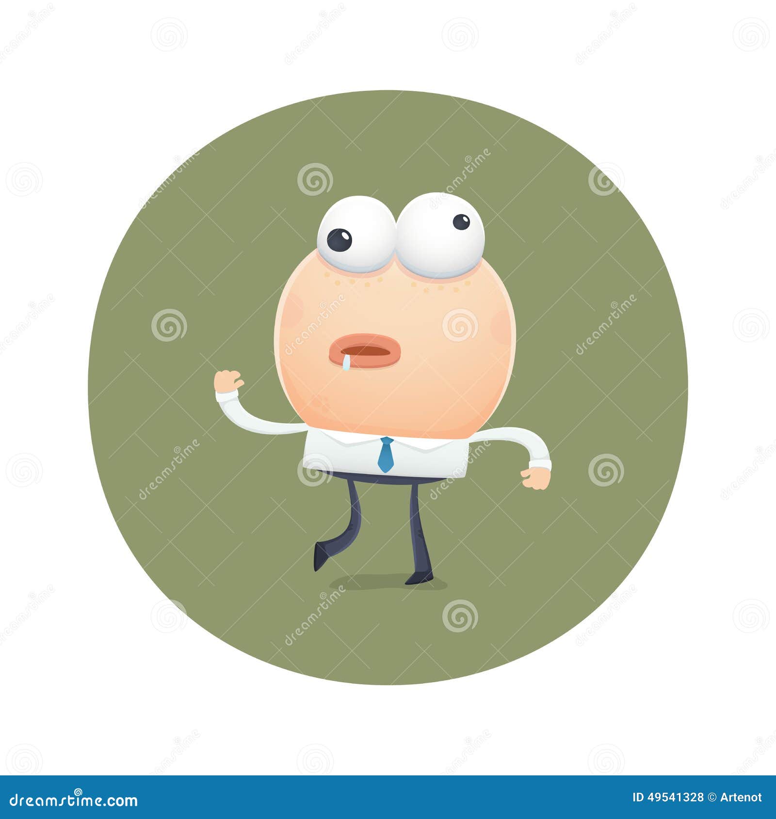 Funny character gone mad stock illustration. Illustration of design ...