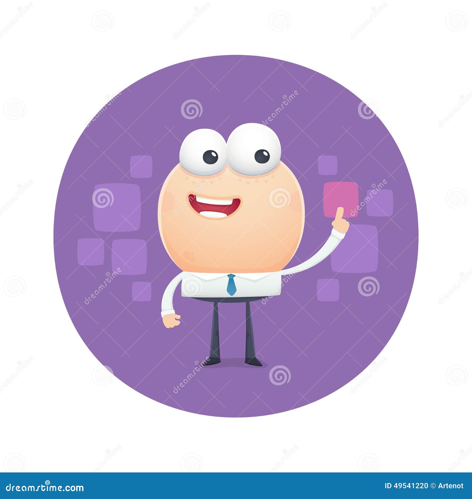 Funny Character Make the Right Choice Stock Illustration - Illustration ...