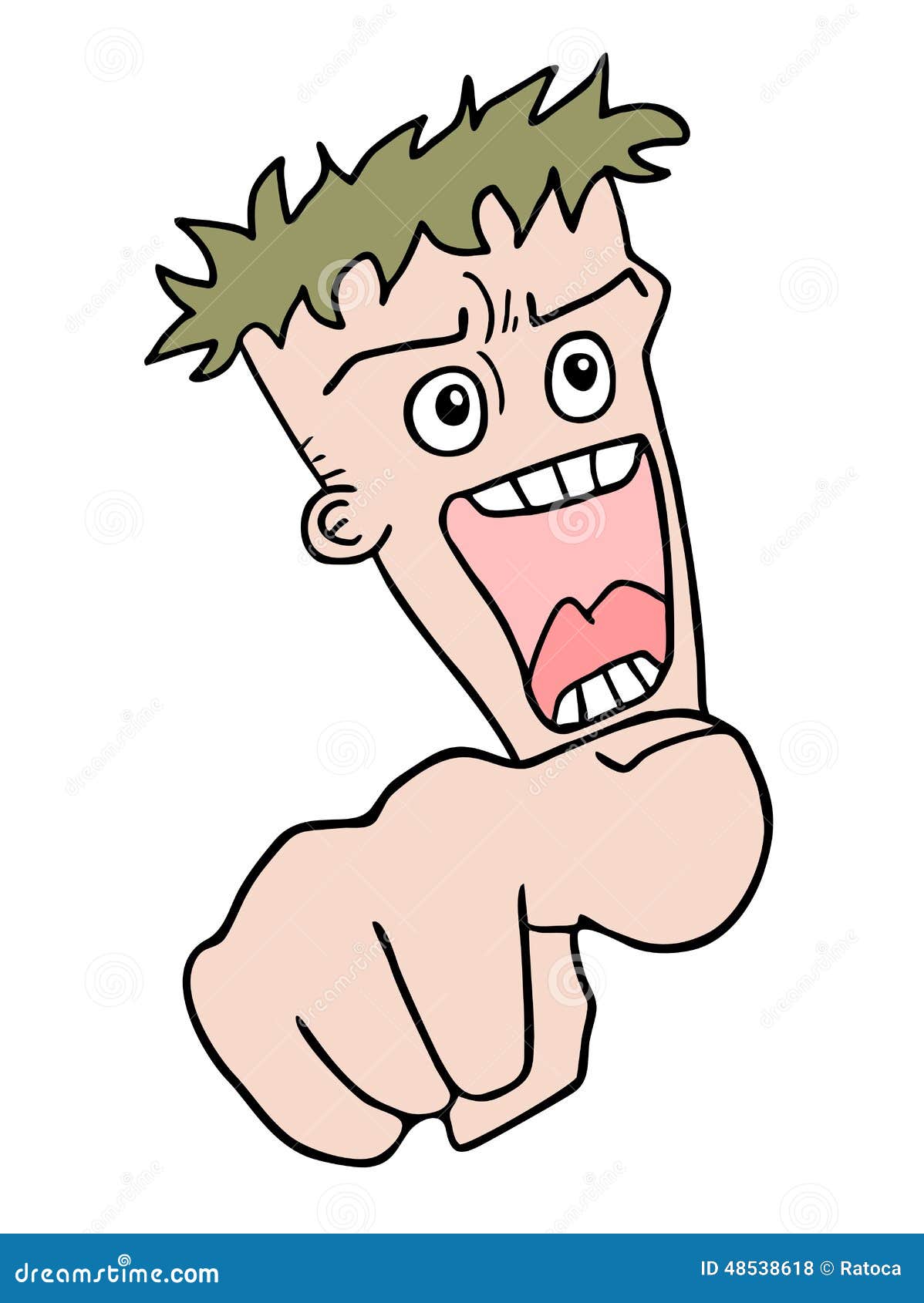 Funny character pointing stock vector. Illustration of cartoon - 48538618