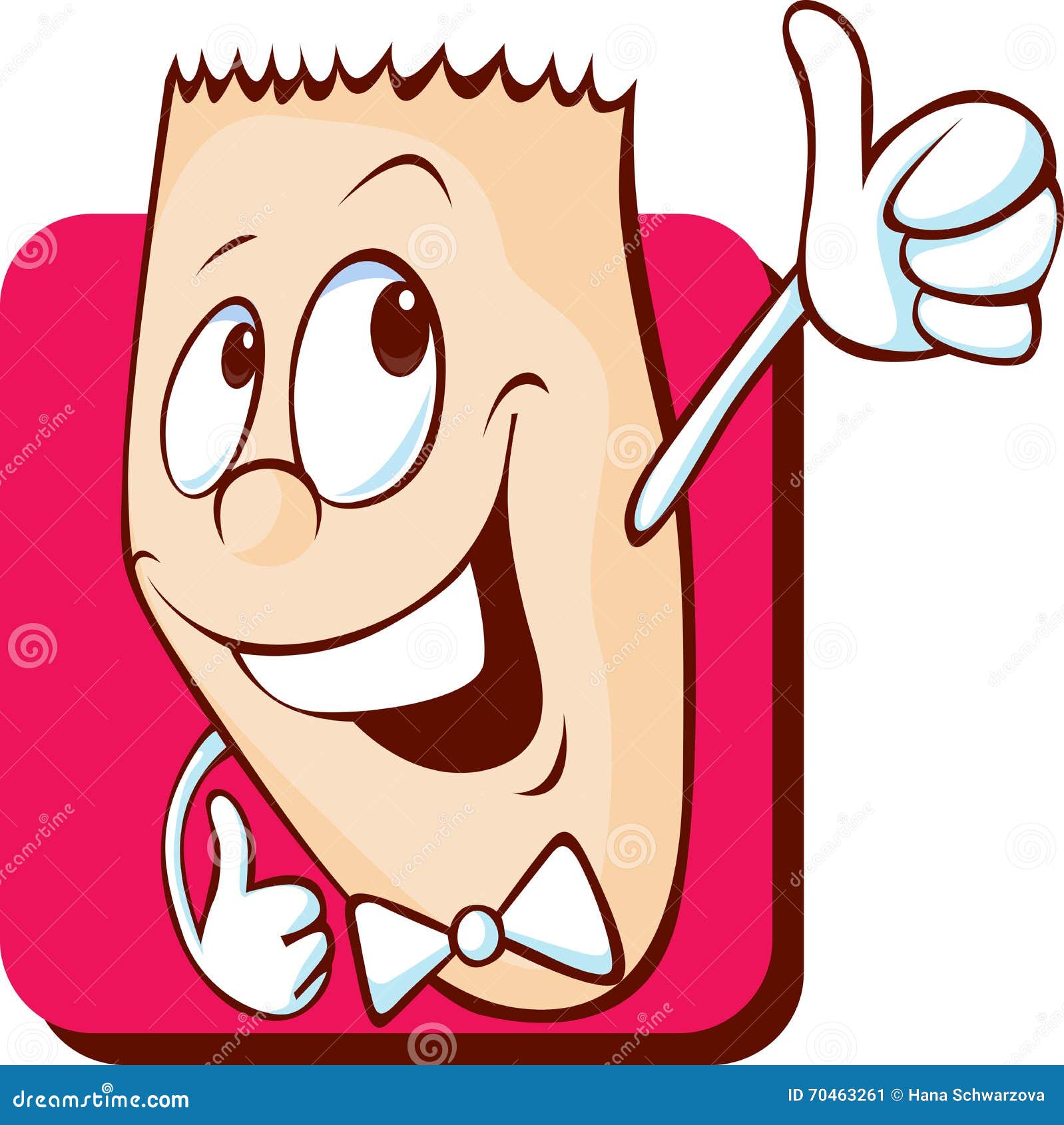 Funny Character Show Thumb Up - Vector Stock Vector - Illustration of ...