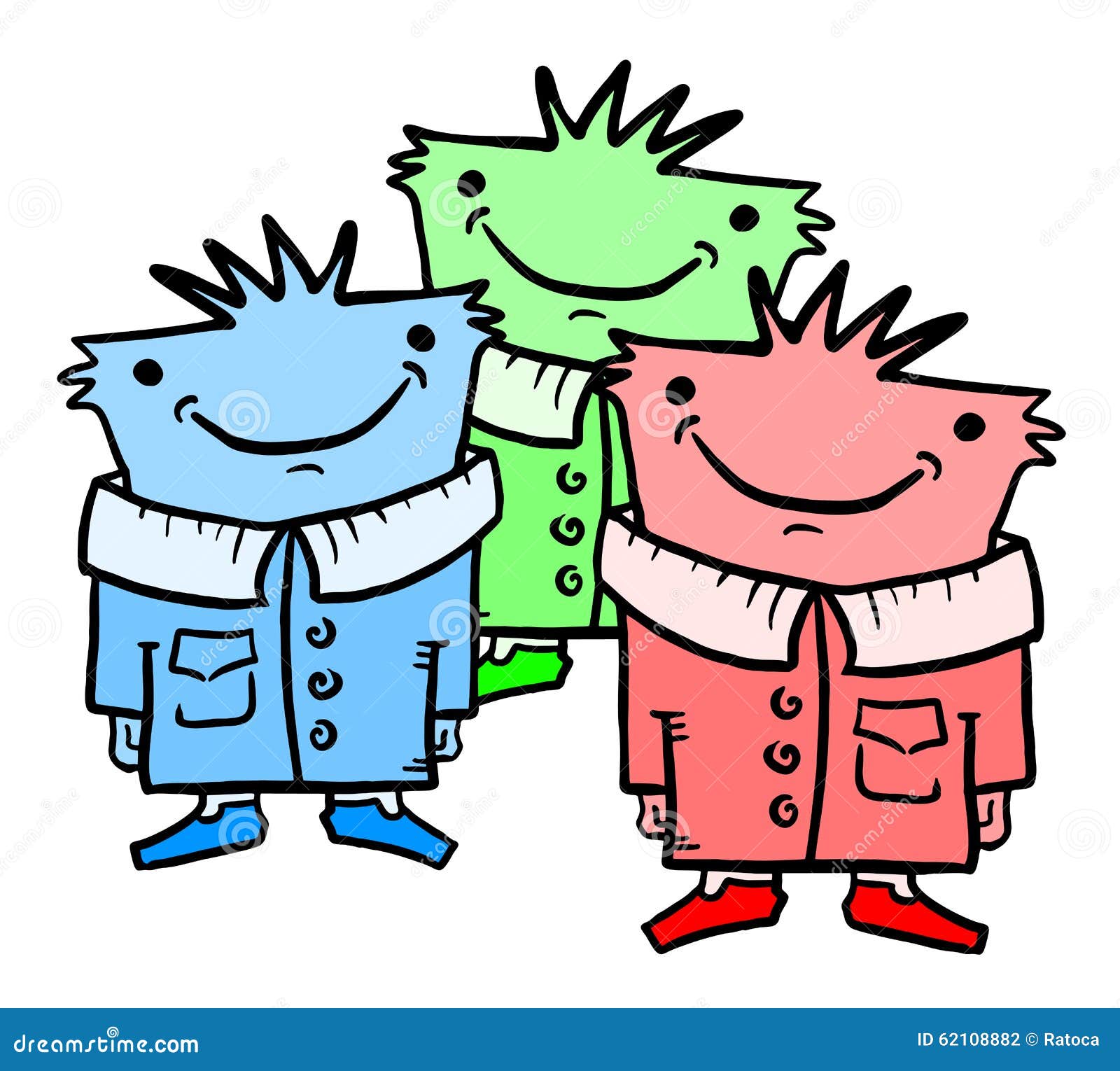 Funny characters stock vector. Illustration of color - 62108882