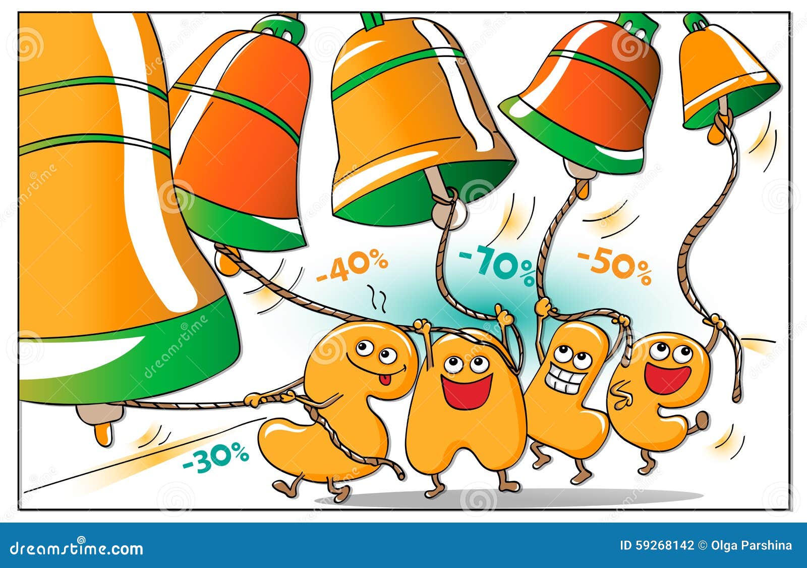 Ring The Bells. Vector Drawing | CartoonDealer.com #150894073