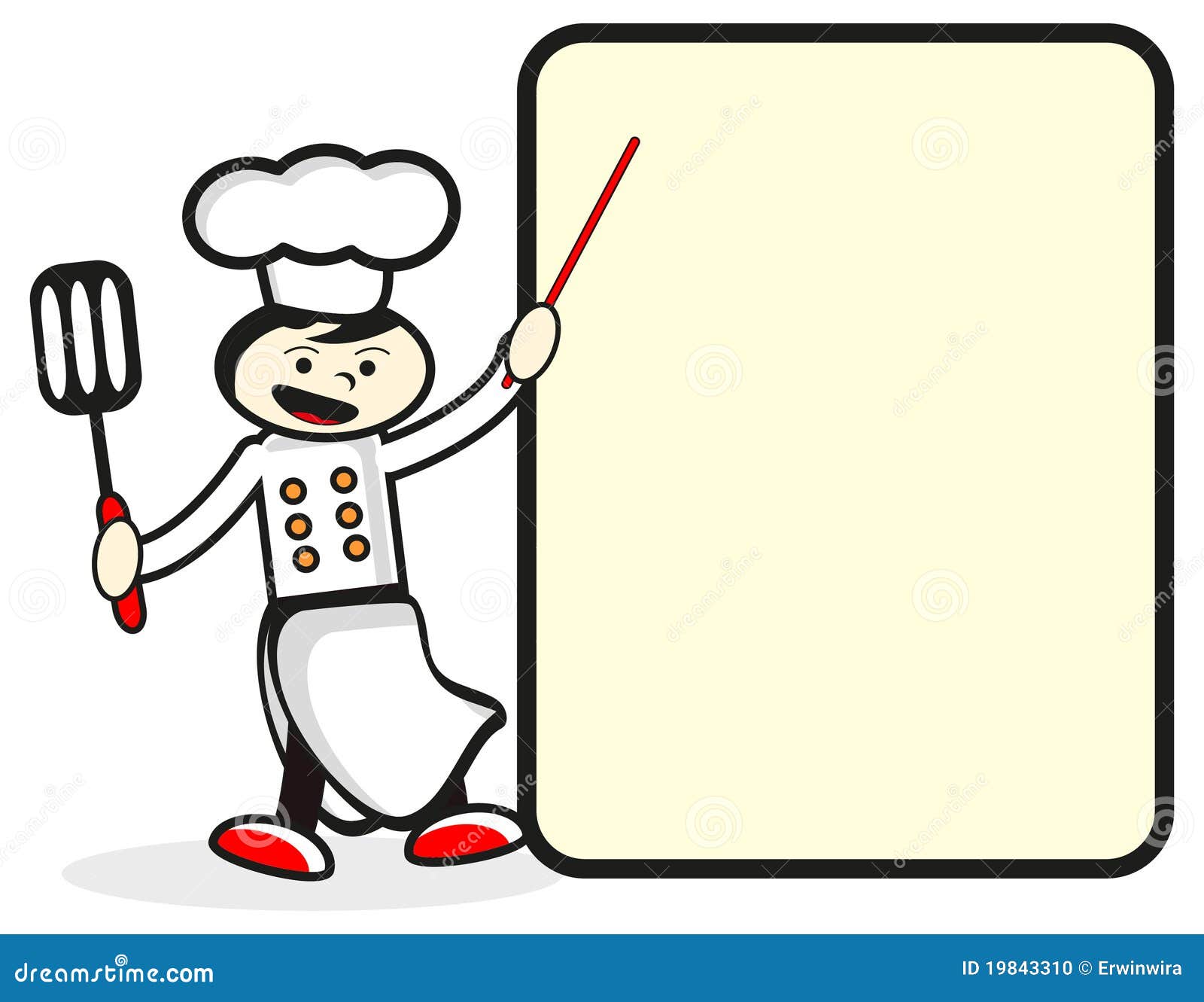 Funny chef stock vector. Illustration of chef, hand, happiness - 19843310